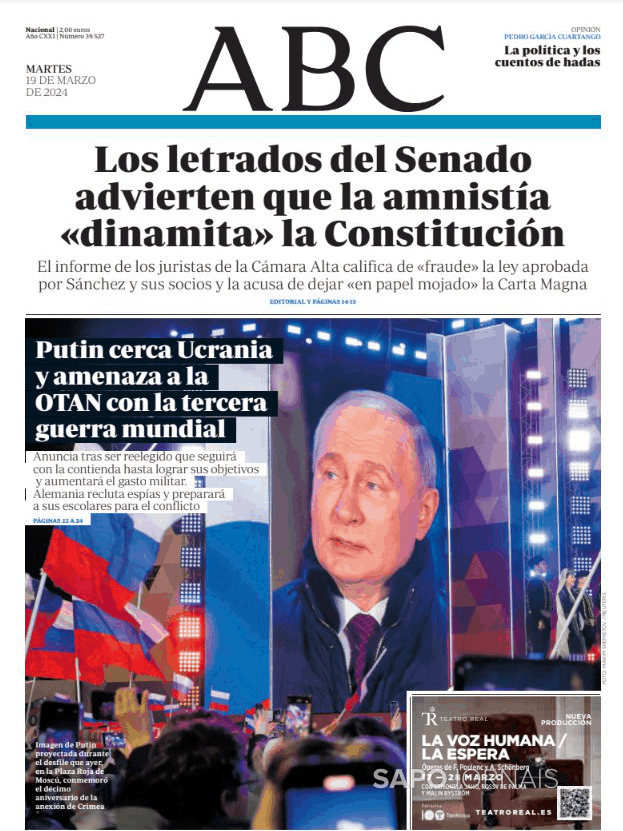 ABC (19 mar 2024) - Jornais e Revistas - SAPO.pt - Última hora e ...