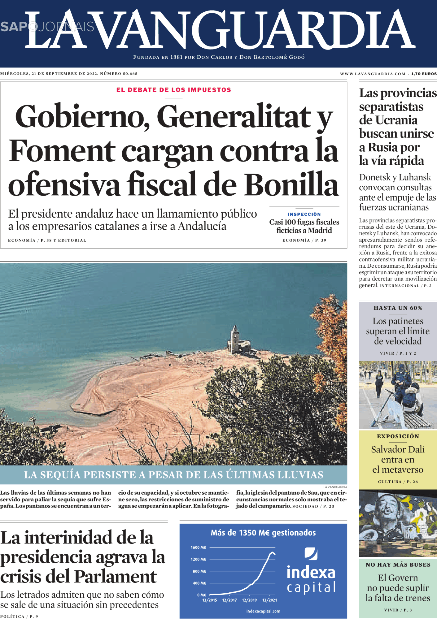 La Vanguardia (21 set 2022) - Jornais e Revistas - SAPO.pt - Última ...