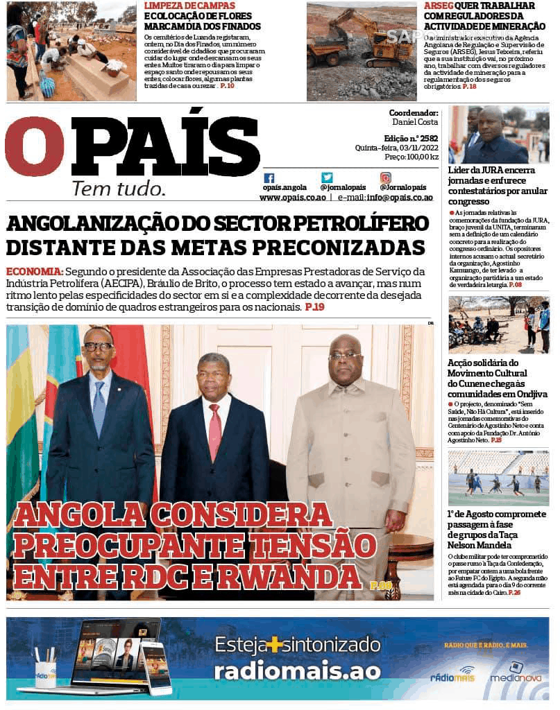 O País (3 nov 2022) - Jornais e Revistas - SAPO.pt - Última hora e ...