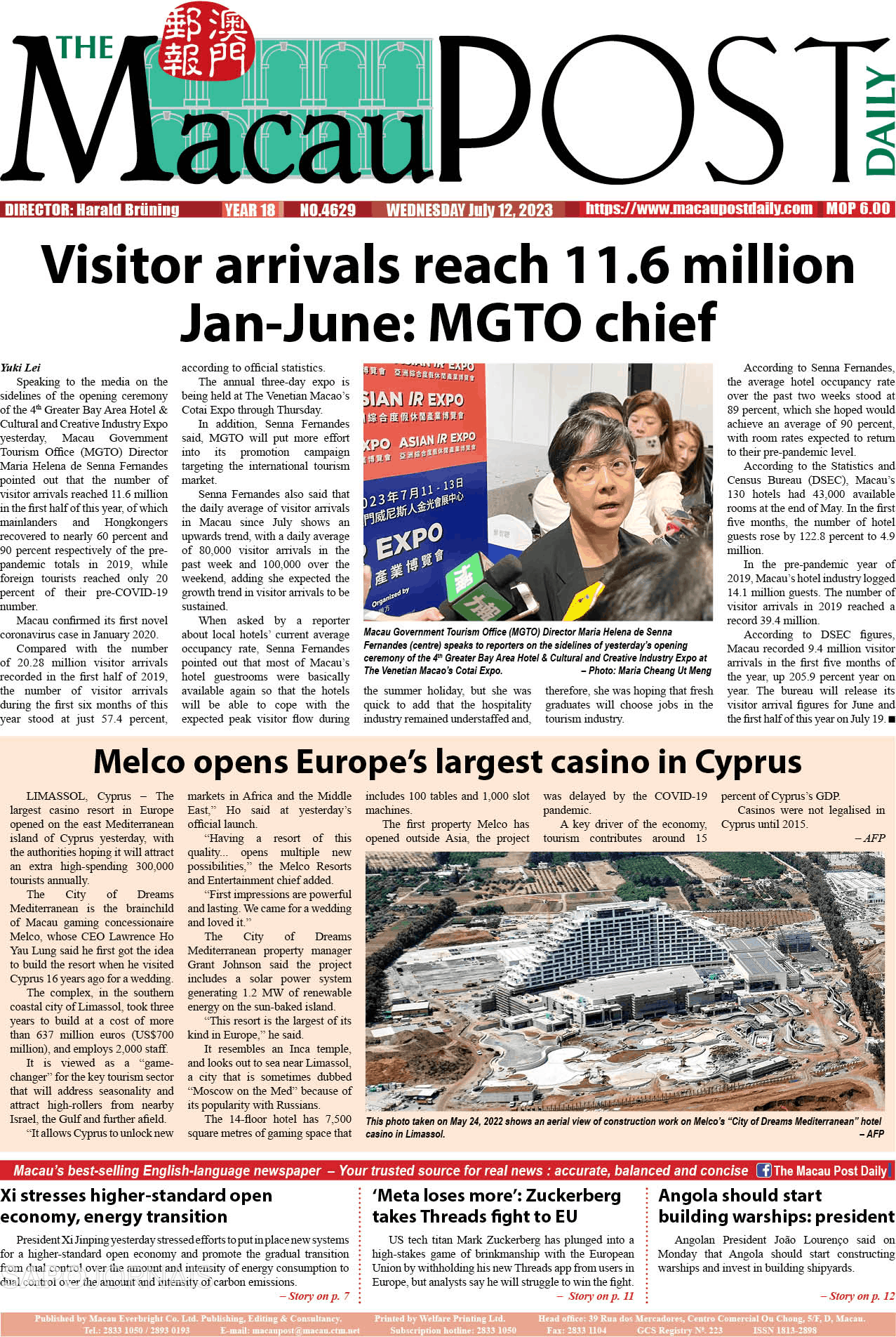The Macau Post Daily (12 jul 2023) - Jornais e Revistas - SAPO.pt ...