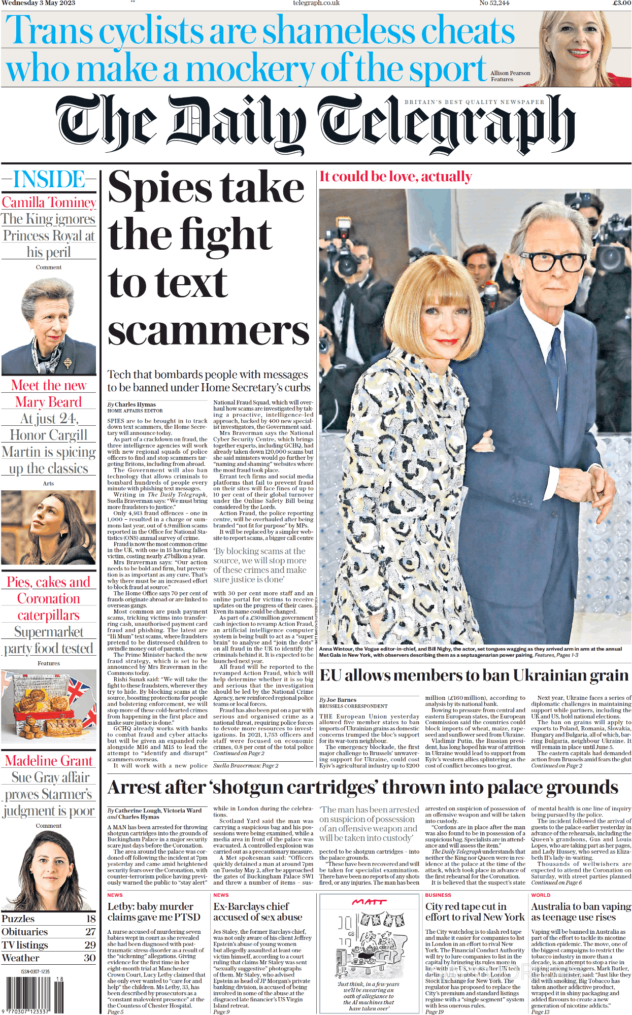 The Daily Telegraph (3 mai 2023) - Jornais e Revistas - SAPO.pt ...
