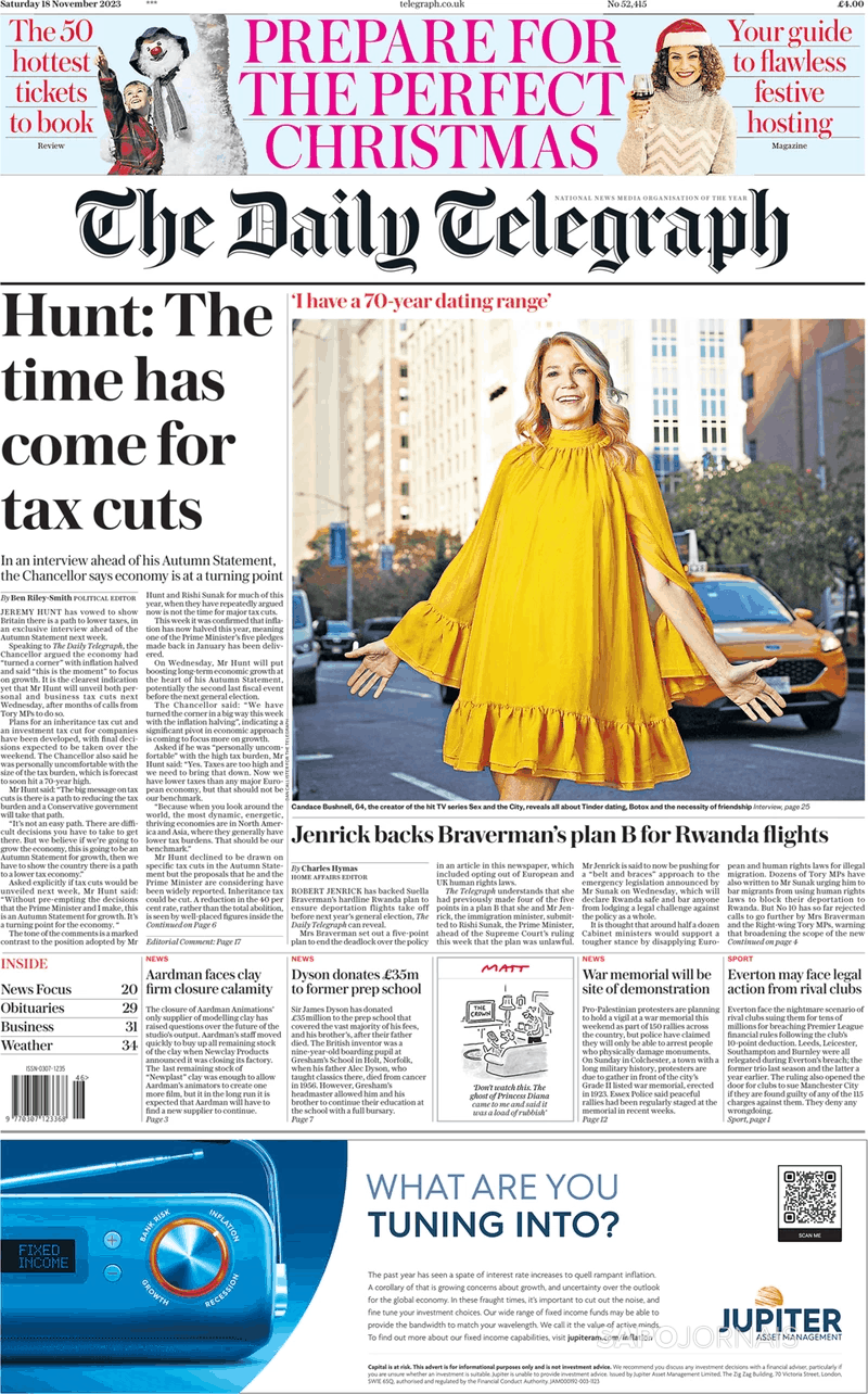 The Daily Telegraph (18 nov 2023) - Jornais e Revistas - SAPO.pt ...