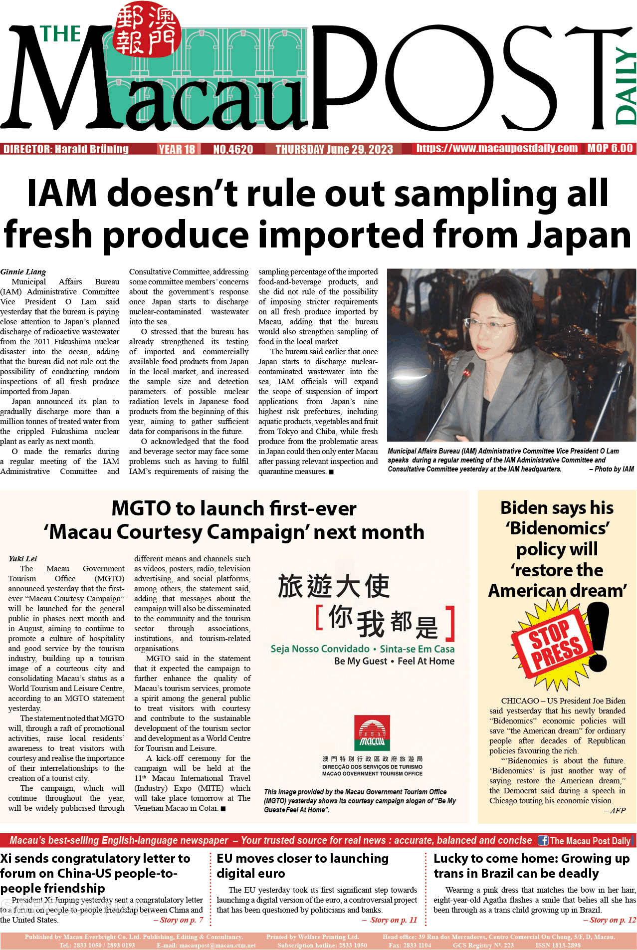 The Macau Post Daily (29 jun 2023) - Jornais e Revistas - SAPO.pt ...