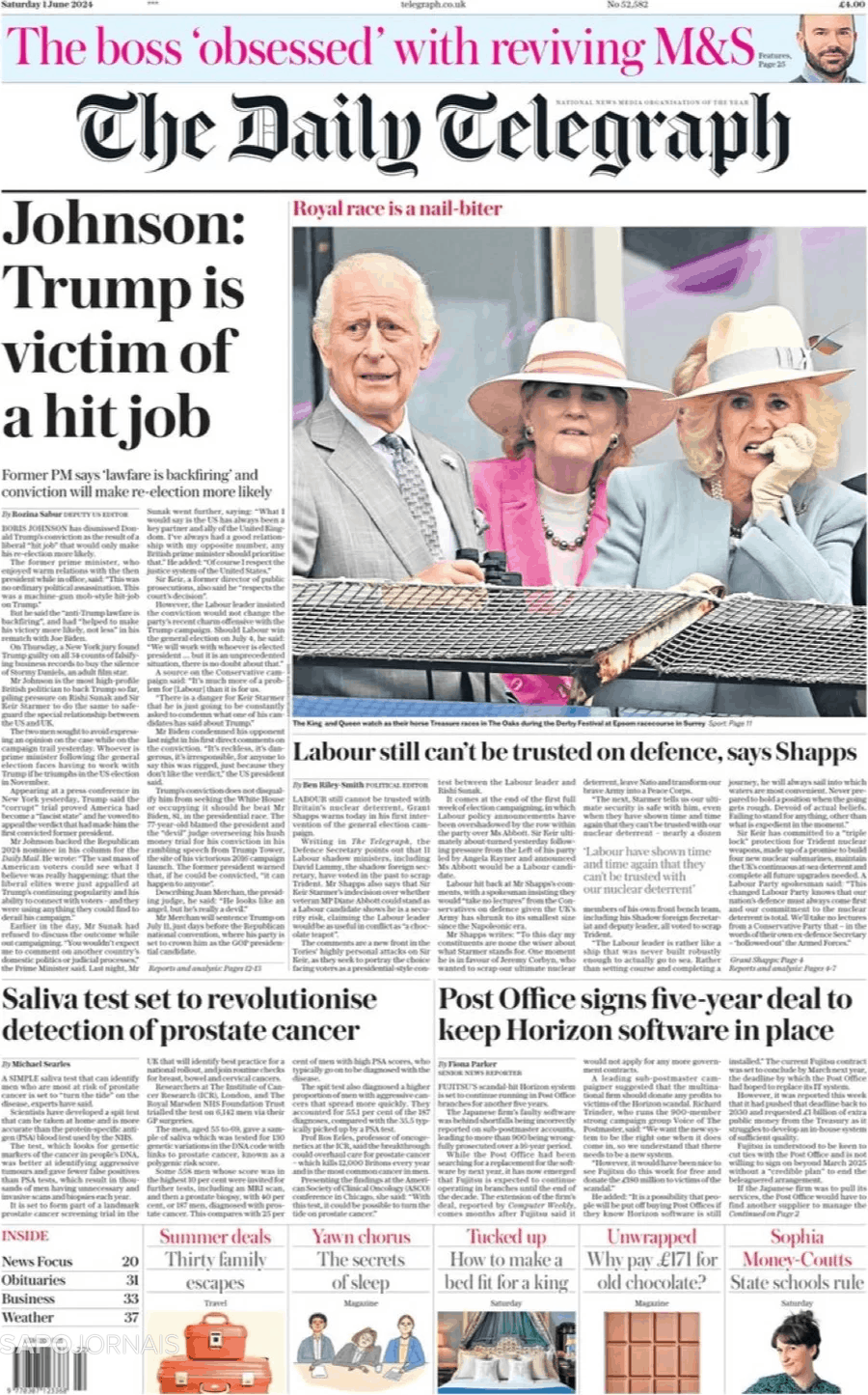 The Daily Telegraph (1 jun 2024) - Jornais e Revistas - SAPO.pt ...