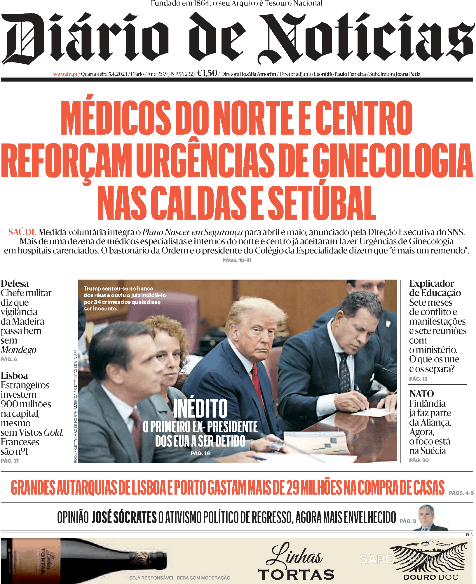 Diário de Notícias (5 abr 2023) - Jornais e Revistas - SAPO.pt - Última ...