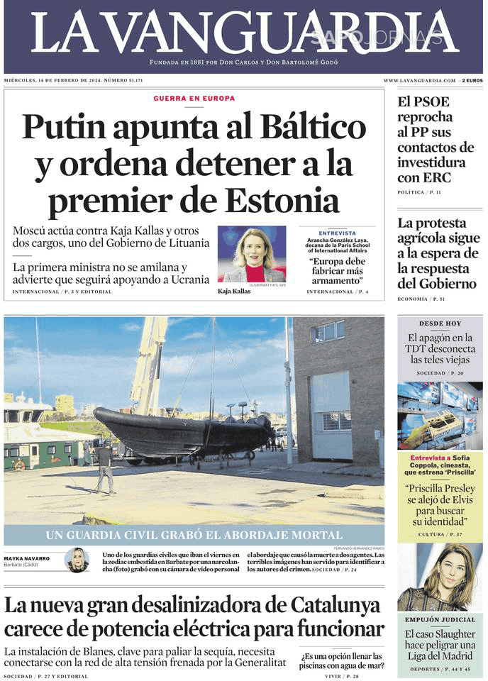 La Vanguardia (14 fev 2024) - Jornais e Revistas - SAPO.pt - Última ...