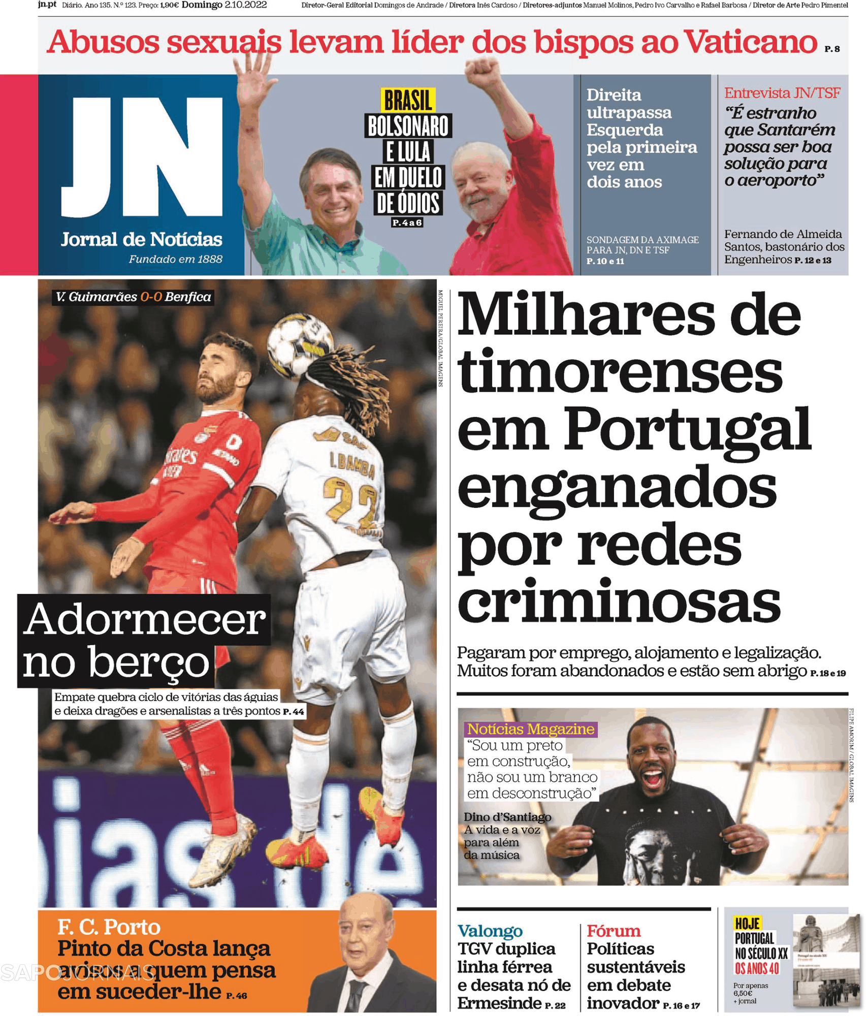 Jornal de Notícias (2 out 2022) - Jornais e Revistas - SAPO.pt - Última ...