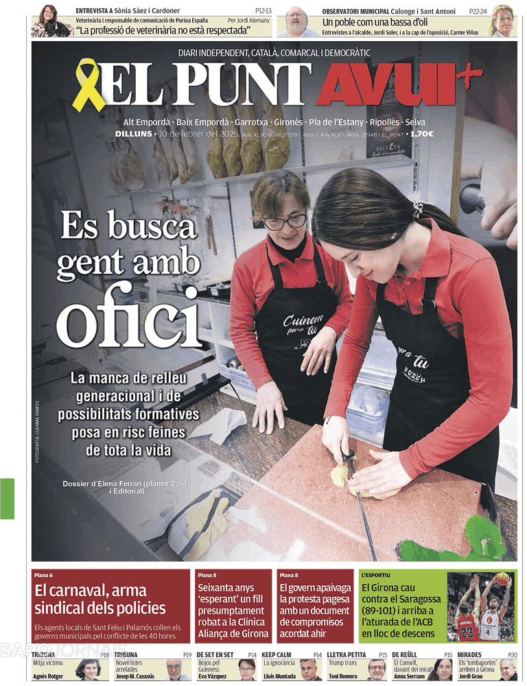 El Punt Avui | Nacional (10 fev 2025) - Jornais e Revistas - SAPO.pt ...