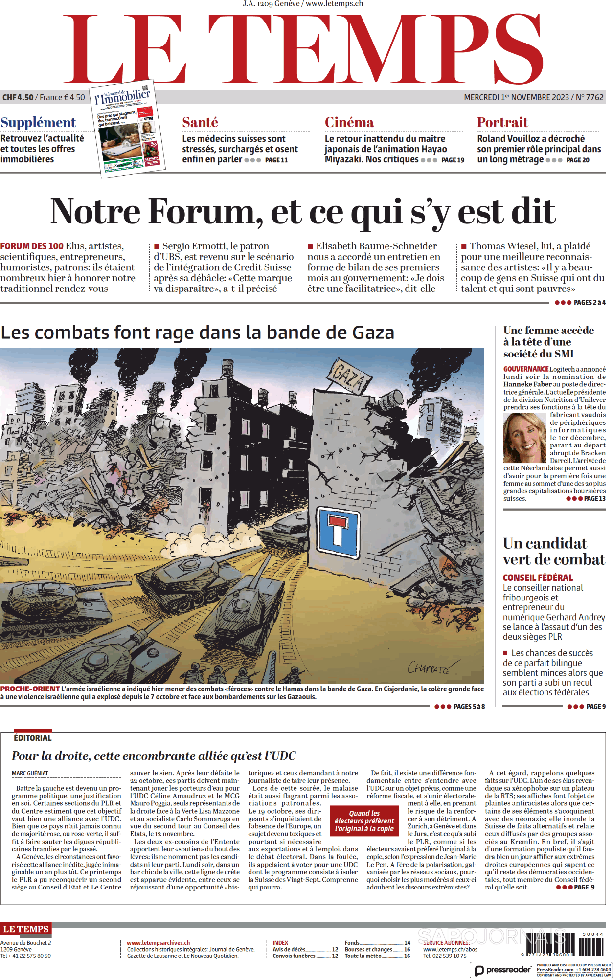 Le Temps (1 nov 2023) - Jornais e Revistas - SAPO.pt - Última hora e ...