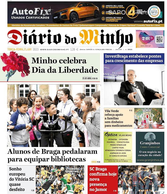 Diário do Minho (26 abr 2023) - Jornais e Revistas - SAPO.pt - Última hora e notícias de hoje ...