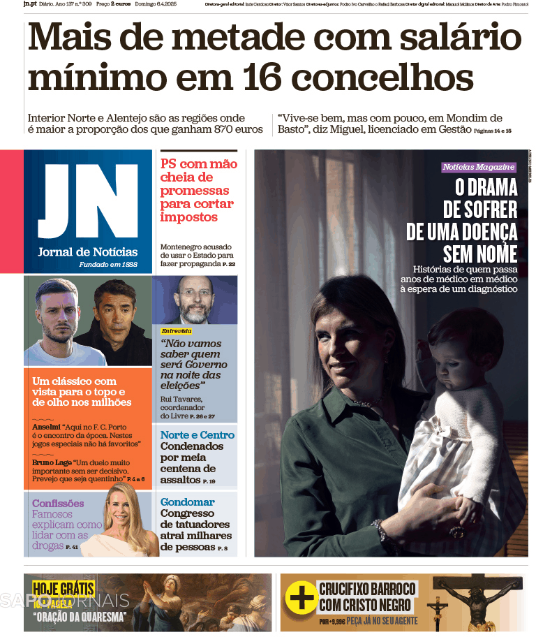 Jornal de Notícias (6 abr 2025) - Jornais e Revistas - SAPO.pt - Última hora e notícias de hoje ...