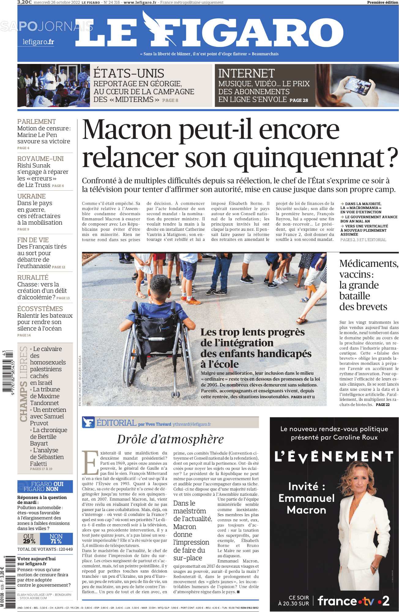 Le Figaro (26 out 2022) - Jornais e Revistas - SAPO.pt - Última hora e ...