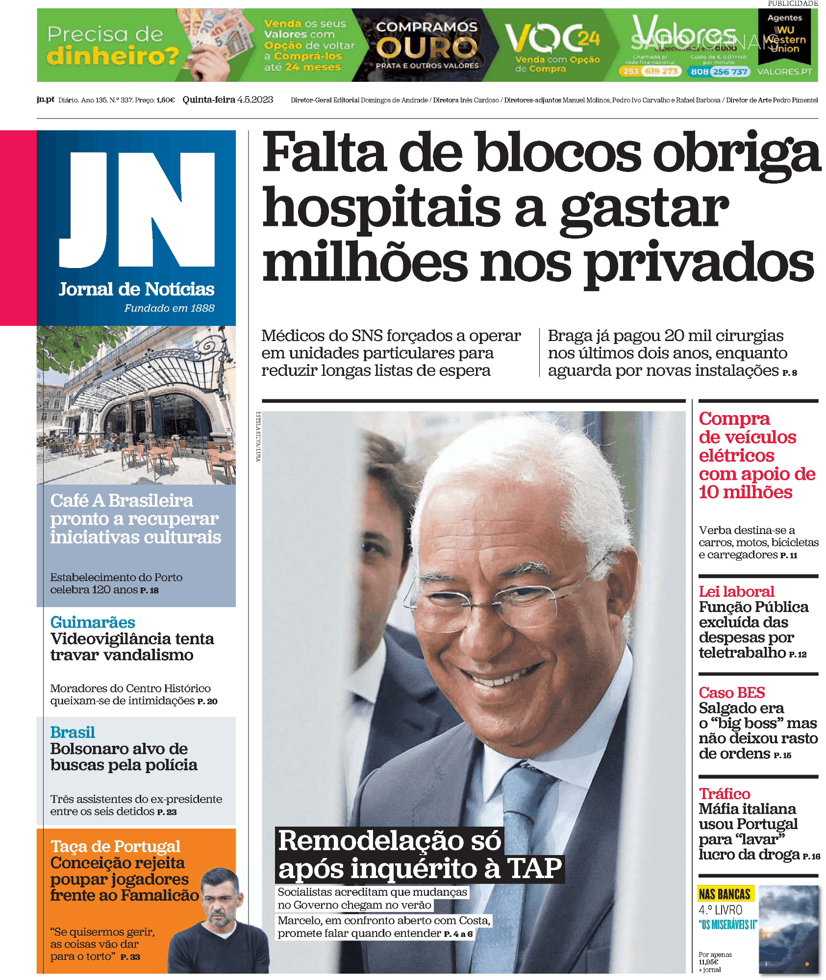 Jornal de Notícias (4 mai 2023) - Jornais e Revistas - SAPO.pt - Última ...