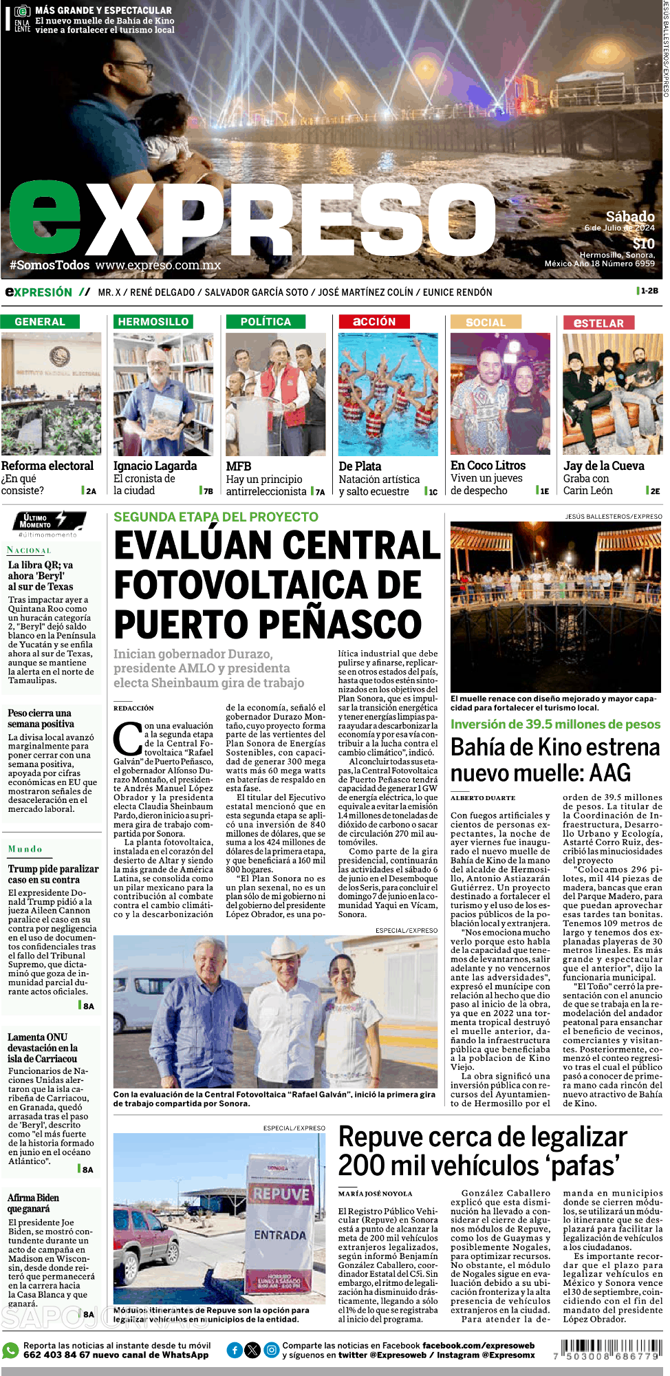 Expreso (6 jul 2024) - Jornais e Revistas - SAPO.pt - Última hora e ...