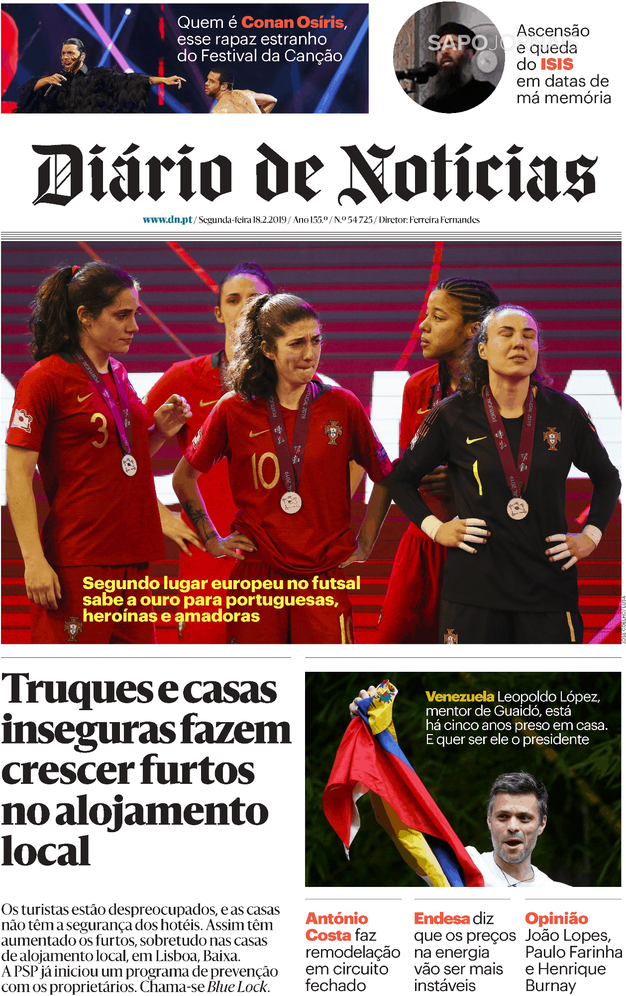 Diário de Notícias (18 fev 2019) - Jornais e Revistas - SAPO.pt ...