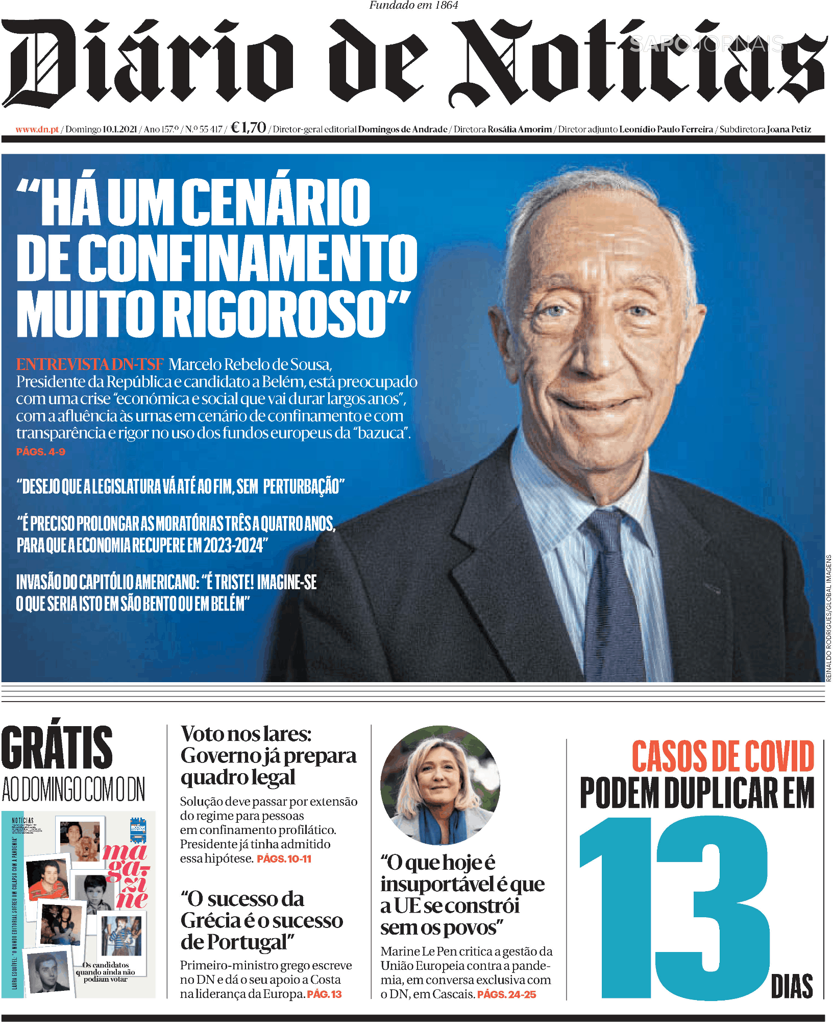 Diário de Notícias (10 jan 2021) - Jornais e Revistas - SAPO.pt ...