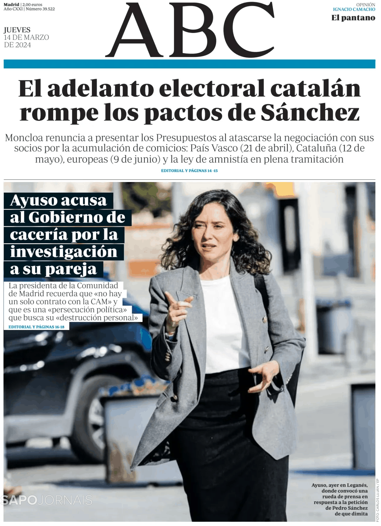 ABC (14 mar 2024) - Jornais e Revistas - SAPO.pt - Última hora e ...