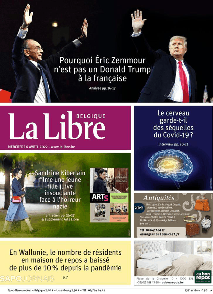 La Libre Belgique (6 abr 2022) - Jornais e Revistas - SAPO.pt - Última ...