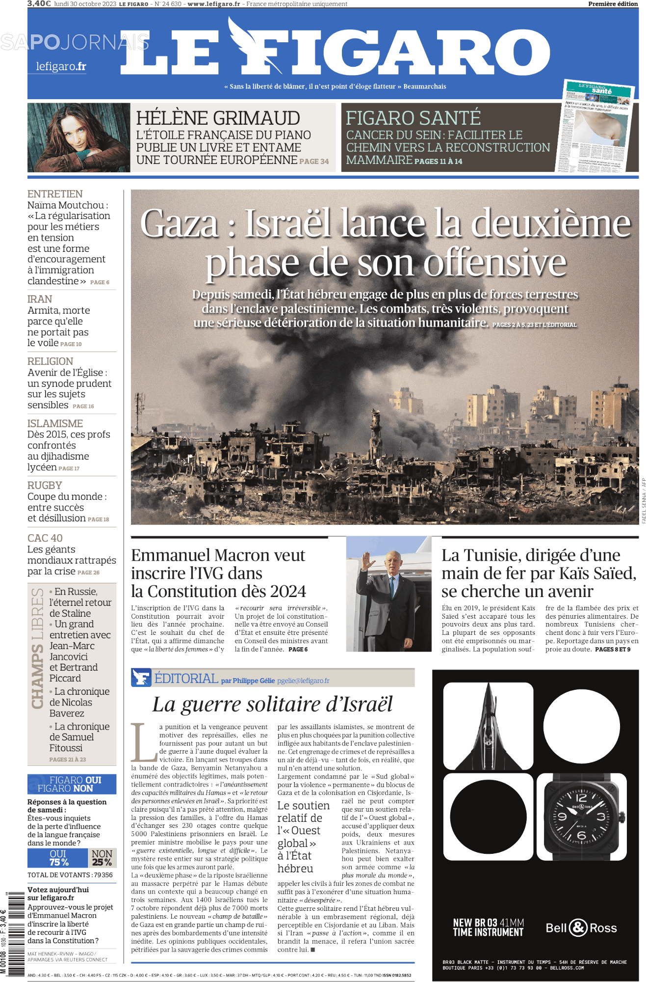 Le Figaro (30 out 2023) - Jornais e Revistas - SAPO.pt - Última hora e ...