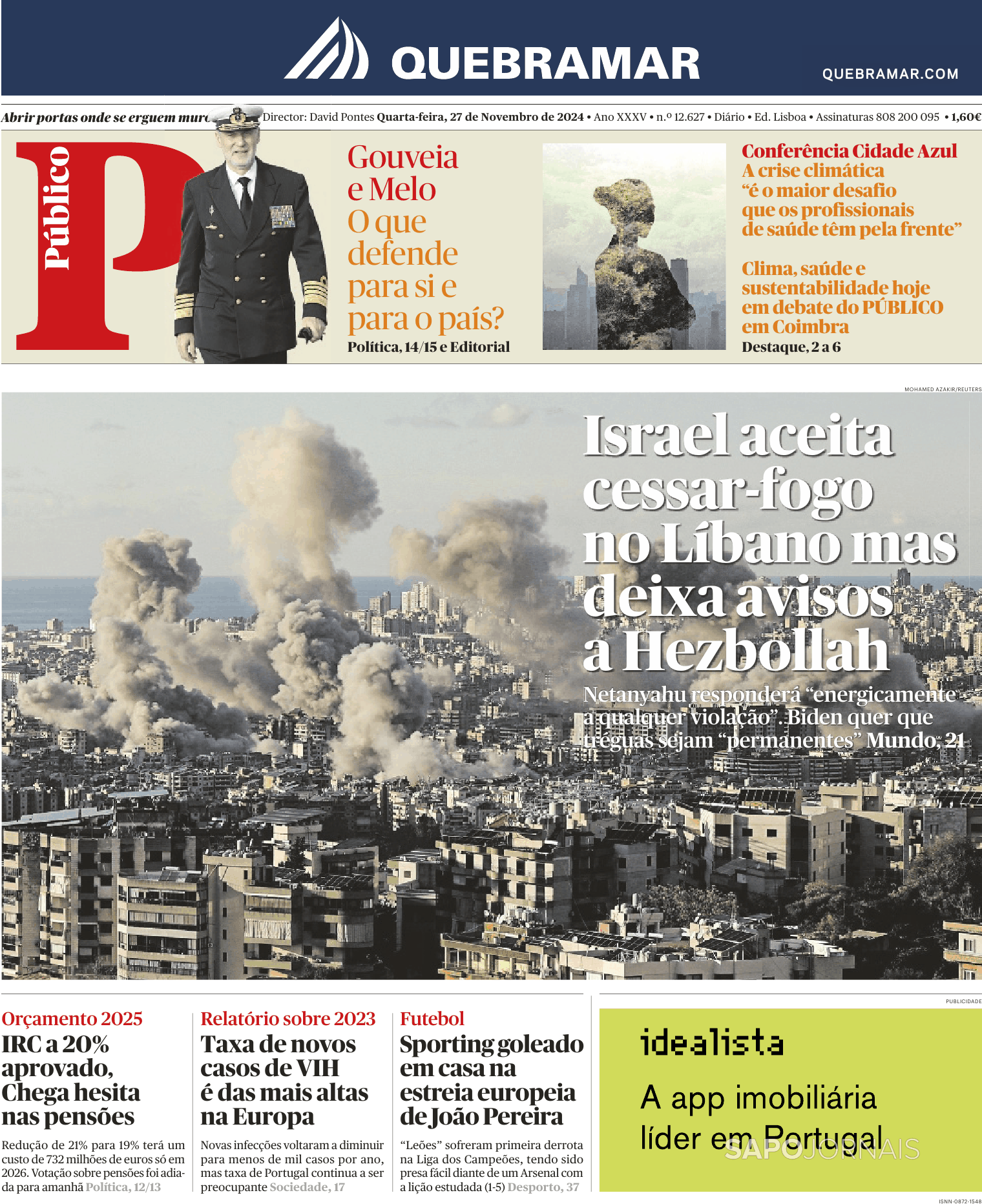 Público (27 nov 2024) - Jornais e Revistas - SAPO.pt - Última hora e ...