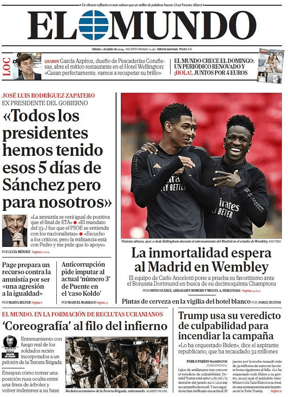 El Mundo (1 jun 2024) - Jornais e Revistas - SAPO.pt - Última hora e ...