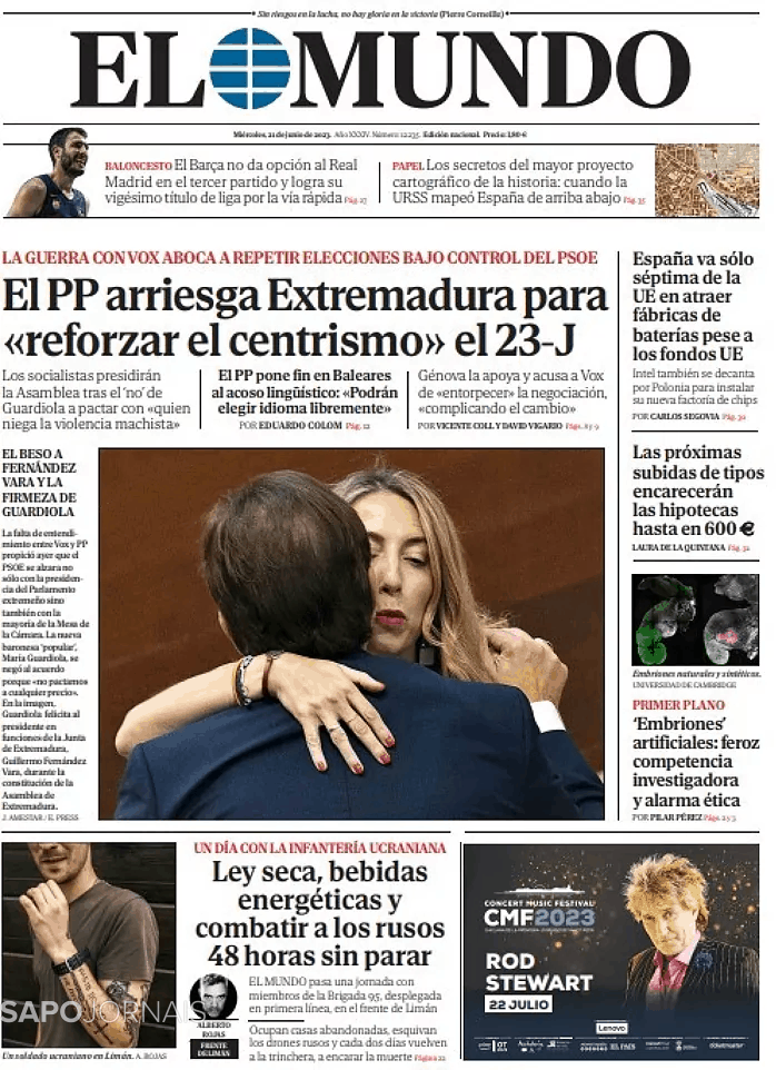El Mundo (21 jun 2023) - Jornais e Revistas - SAPO.pt - Última hora e ...