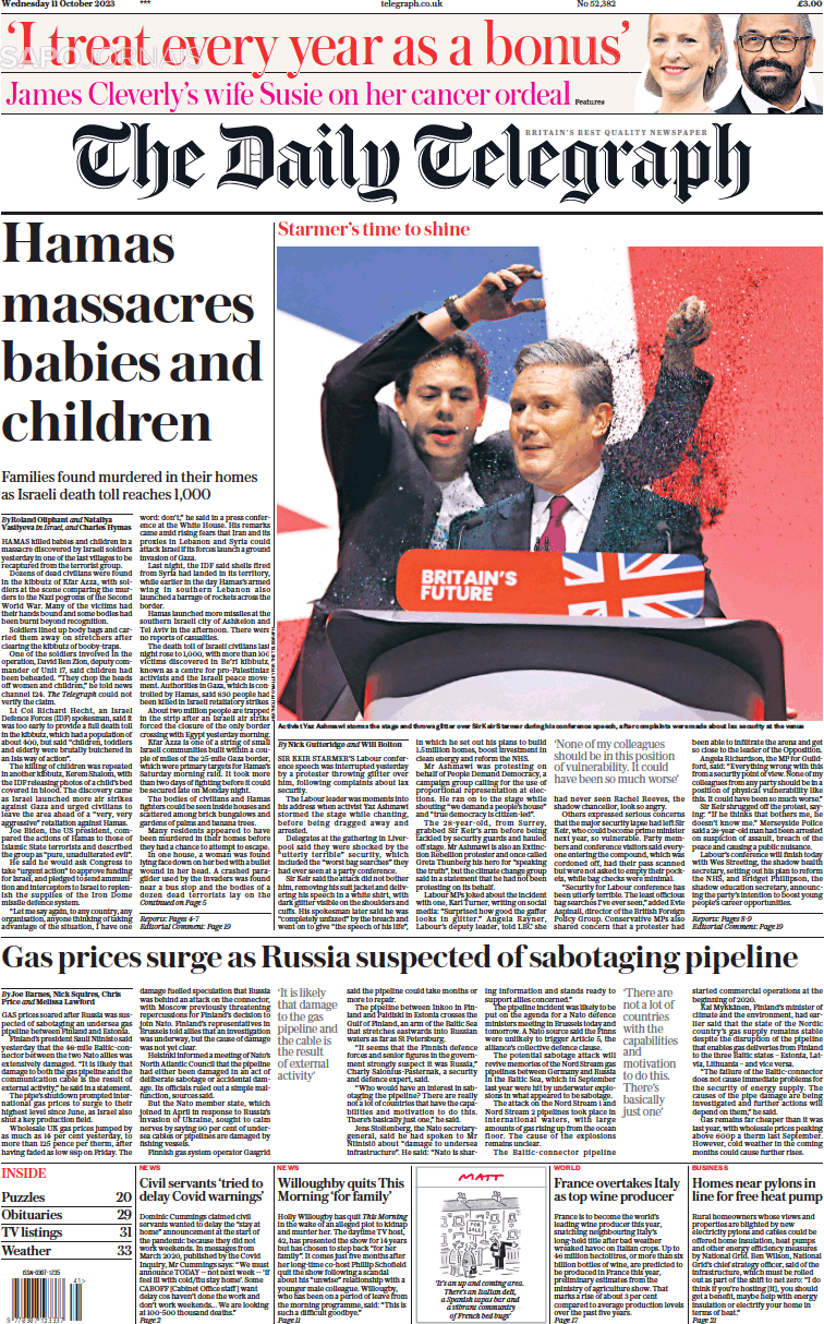 The Daily Telegraph (11 out 2023) - Jornais e Revistas - SAPO.pt ...