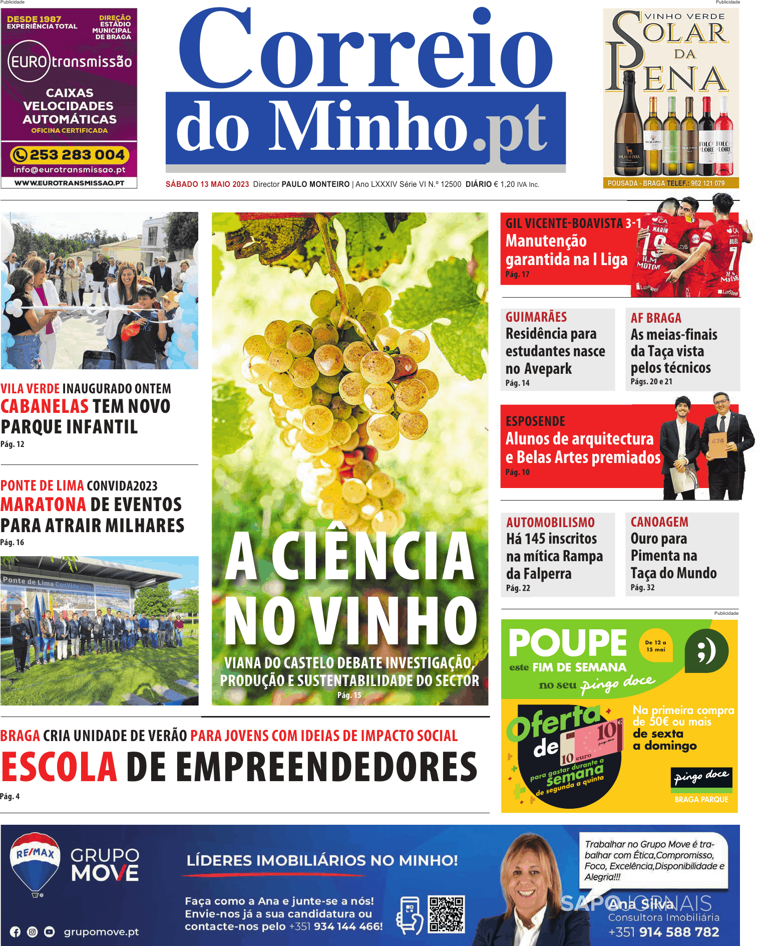 Correio do Minho (13 mai 2023) - Jornais e Revistas - SAPO.pt - Última ...