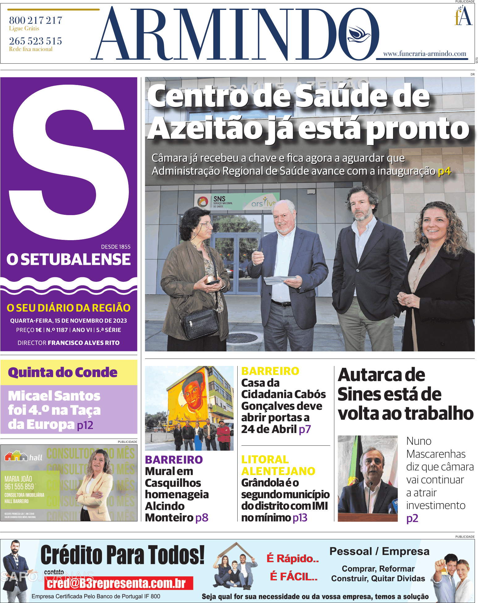 O Setubalense (15 nov 2023) - Jornais e Revistas - SAPO.pt - Última ...