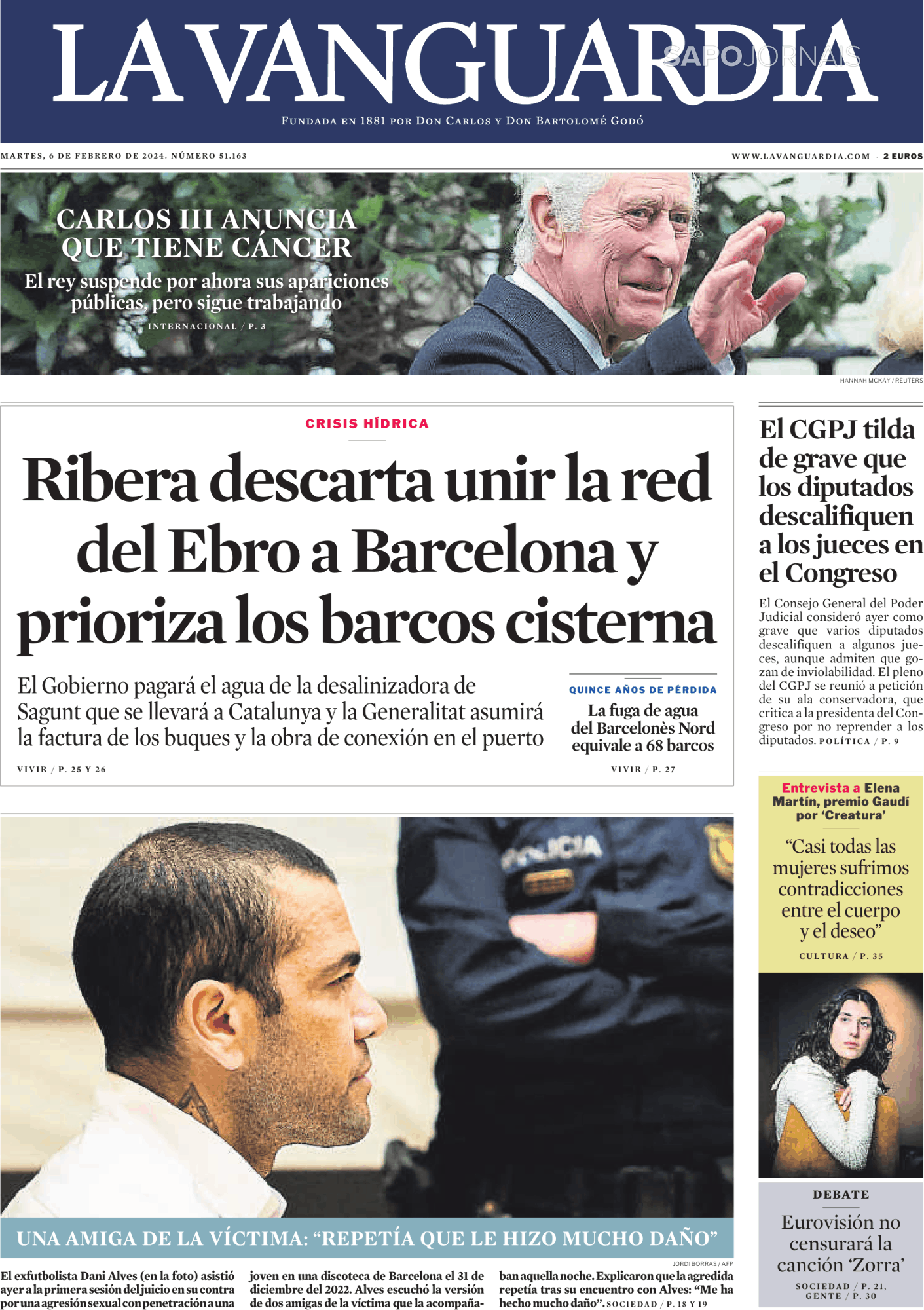 La Vanguardia (6 fev 2024) - Jornais e Revistas - SAPO.pt - Última hora ...