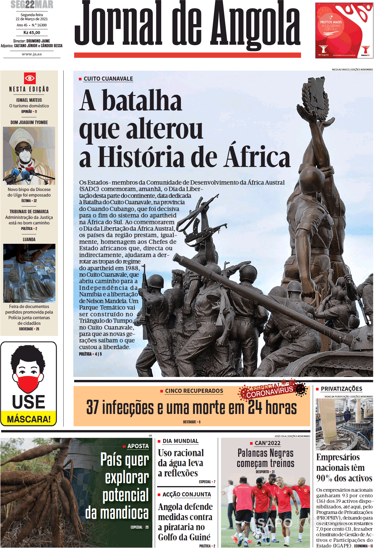 Jornal de Angola (22 mar 2021) - Jornais e Revistas - SAPO.pt - Última ...