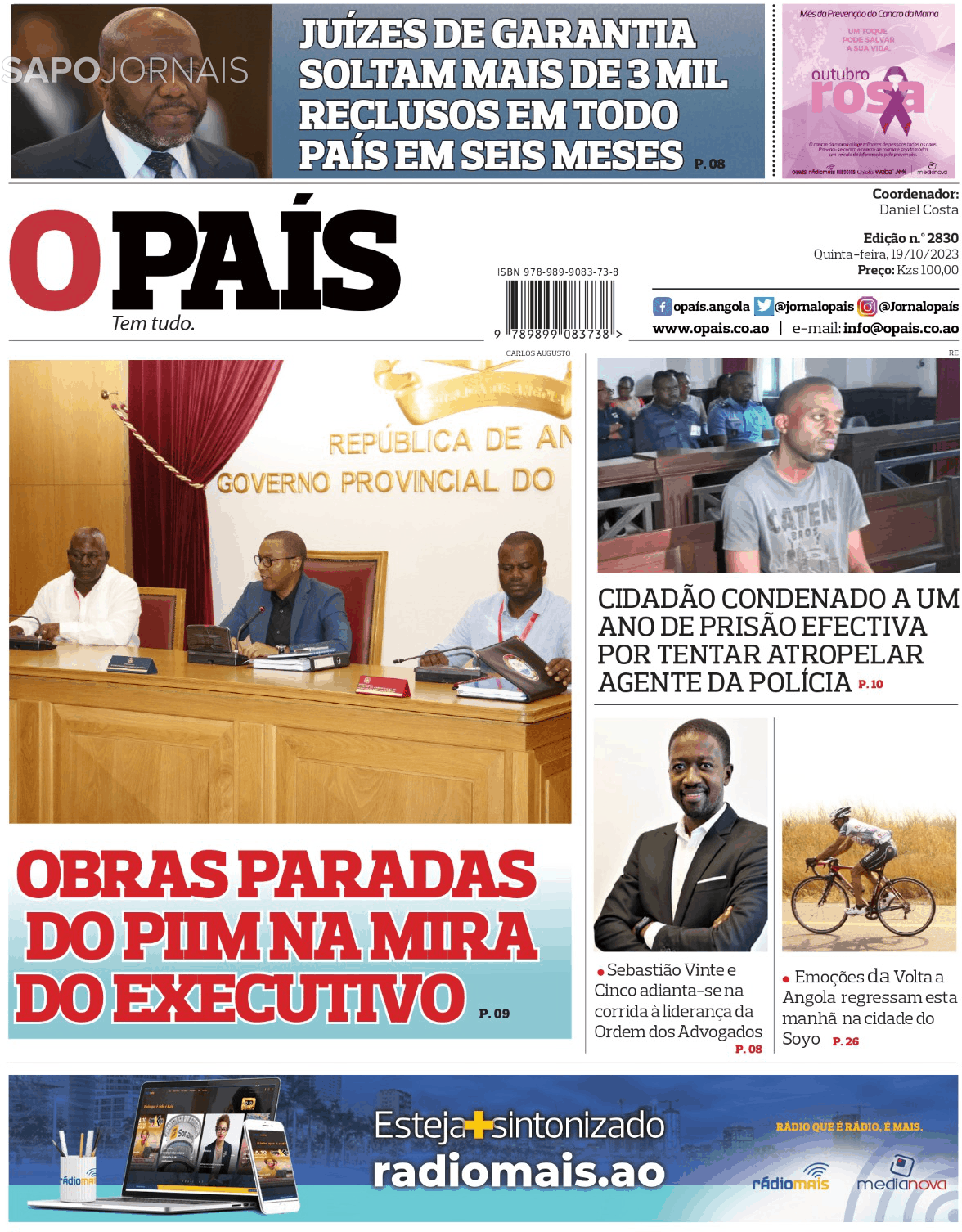 O País (19 out 2023) - Jornais e Revistas - SAPO.pt - Última hora e ...