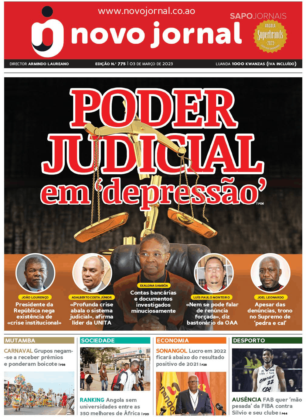 Novo Jornal (3 mar 2023) - Jornais e Revistas - SAPO.pt - Última hora e ...