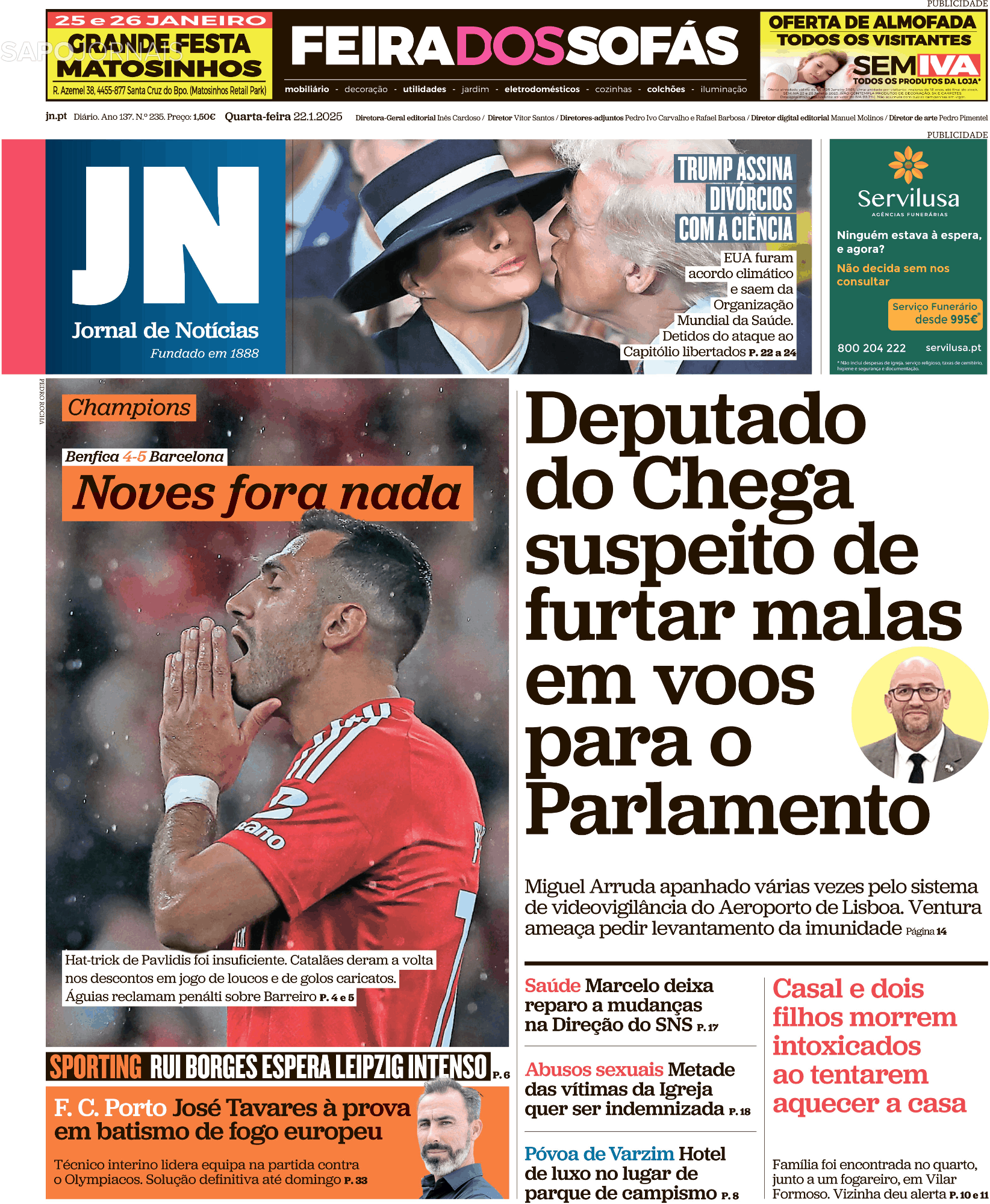 Jornal de Notícias (22 jan 2025) - Jornais e Revistas - SAPO.pt ...