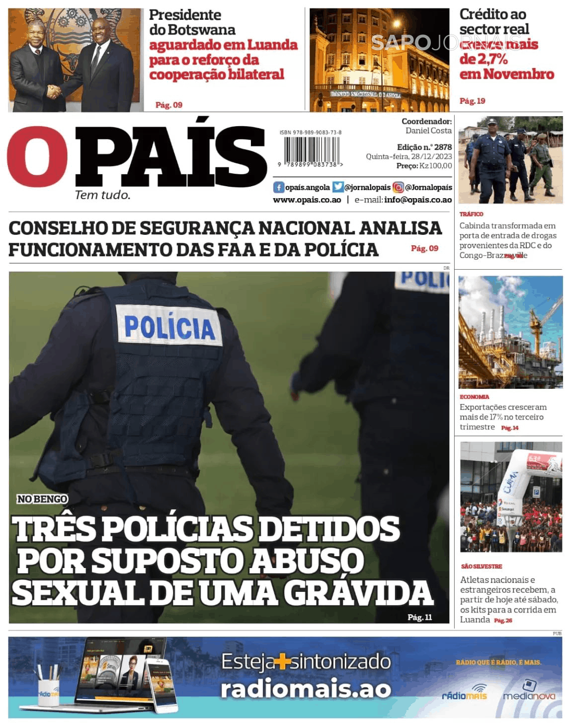 O País (28 dez 2023) - Jornais e Revistas - SAPO.pt - Última hora e ...