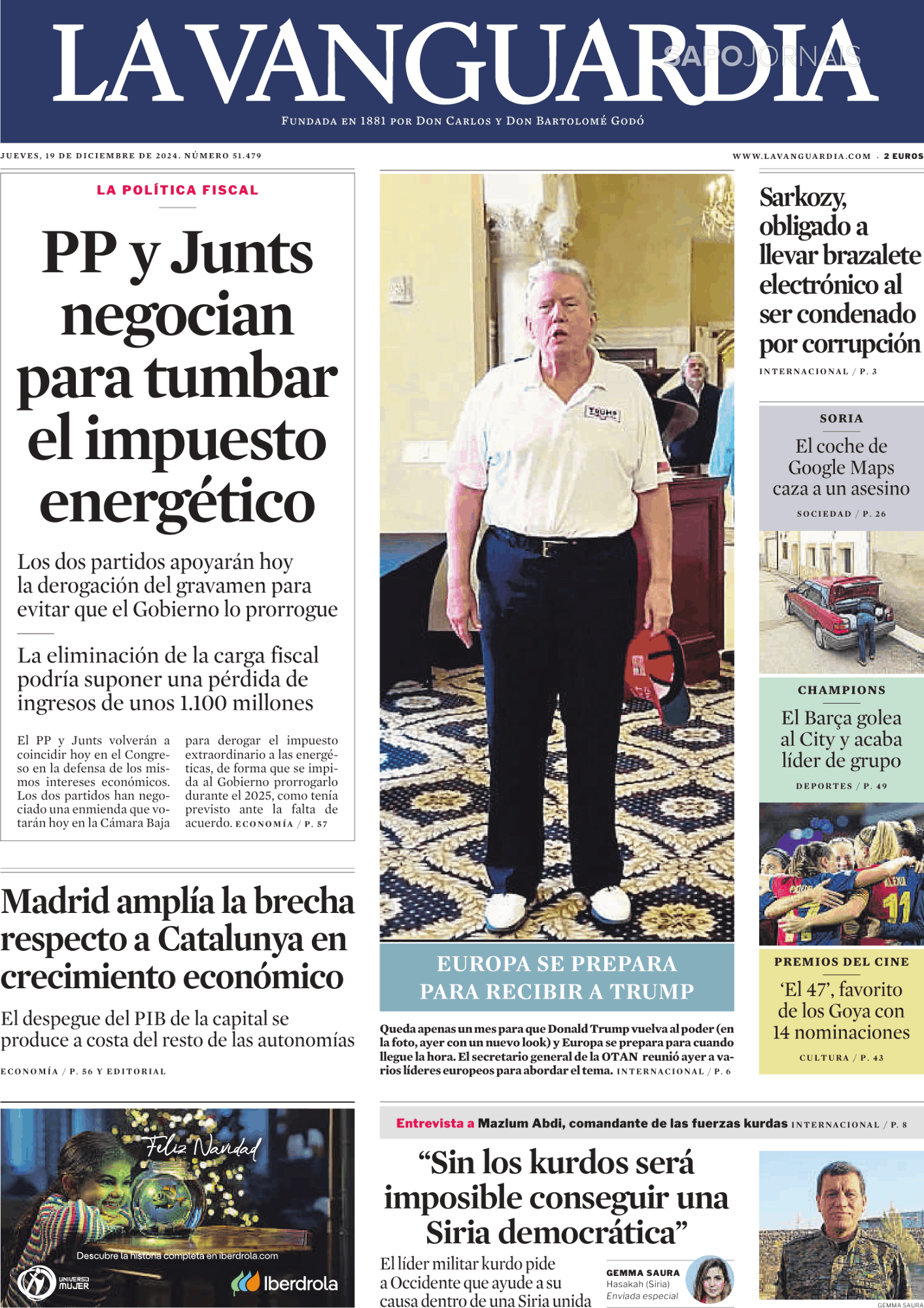 La Vanguardia (19 dez 2024) - Jornais e Revistas - SAPO.pt - Última ...