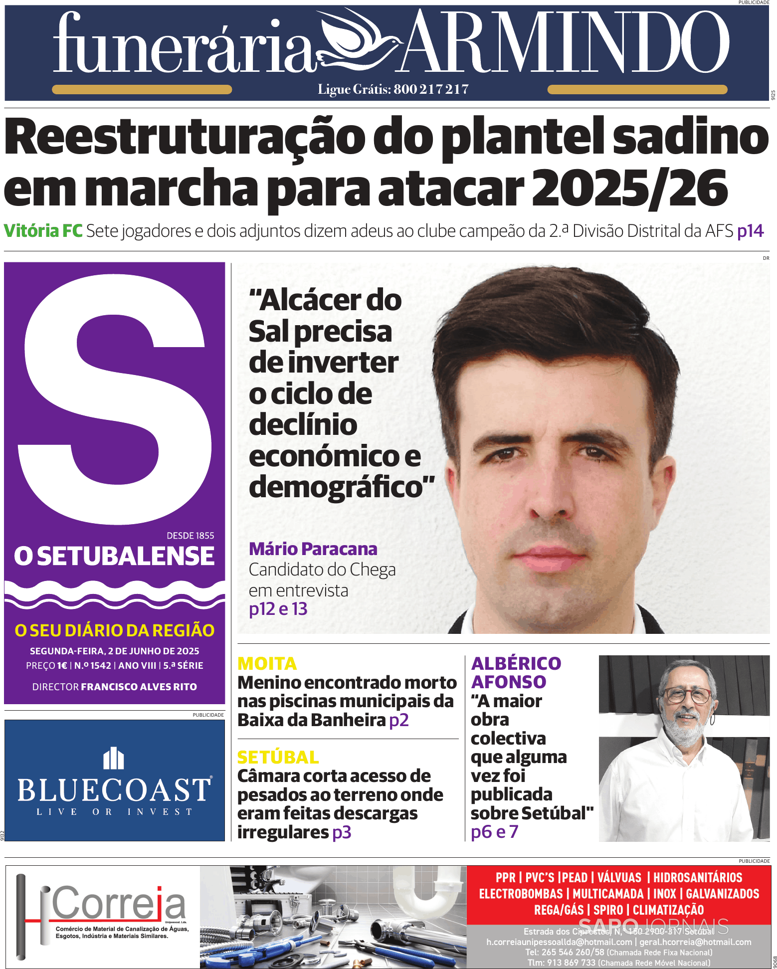 O Setubalense (2 jun 2025) - Jornais e Revistas - SAPO.pt - Última hora ...
