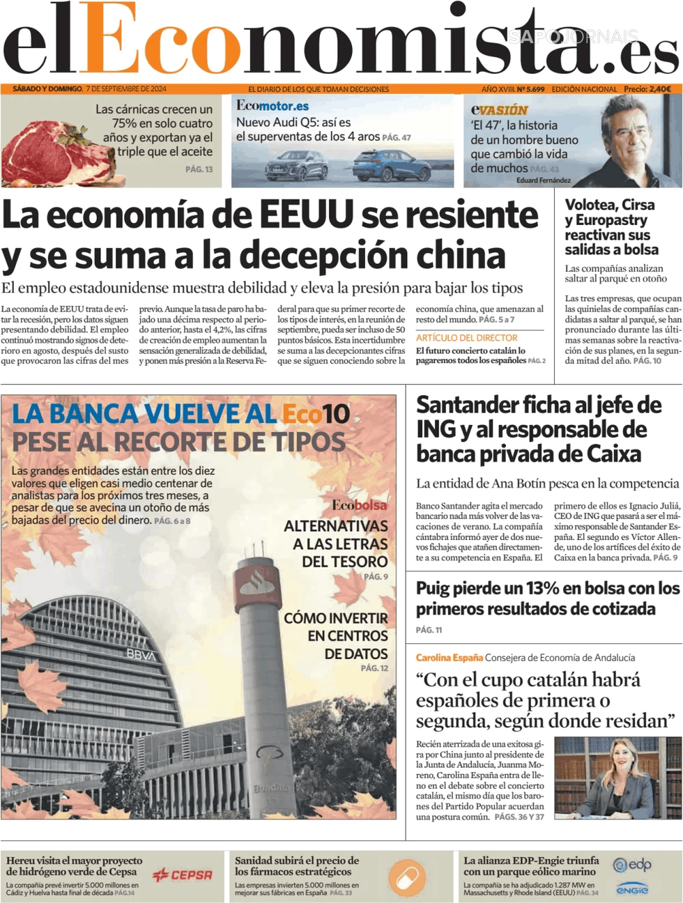 El Economista (7 set 2024) - Jornais e Revistas - SAPO.pt - Última hora e notícias de hoje ...