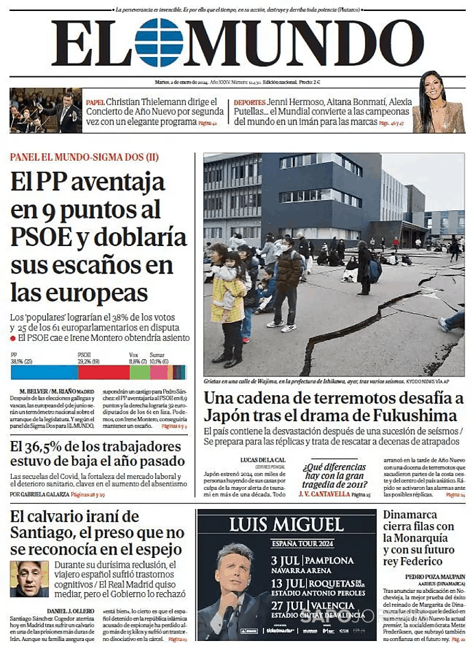 El Mundo (2 jan 2024) - Jornais e Revistas - SAPO.pt - Última hora e ...