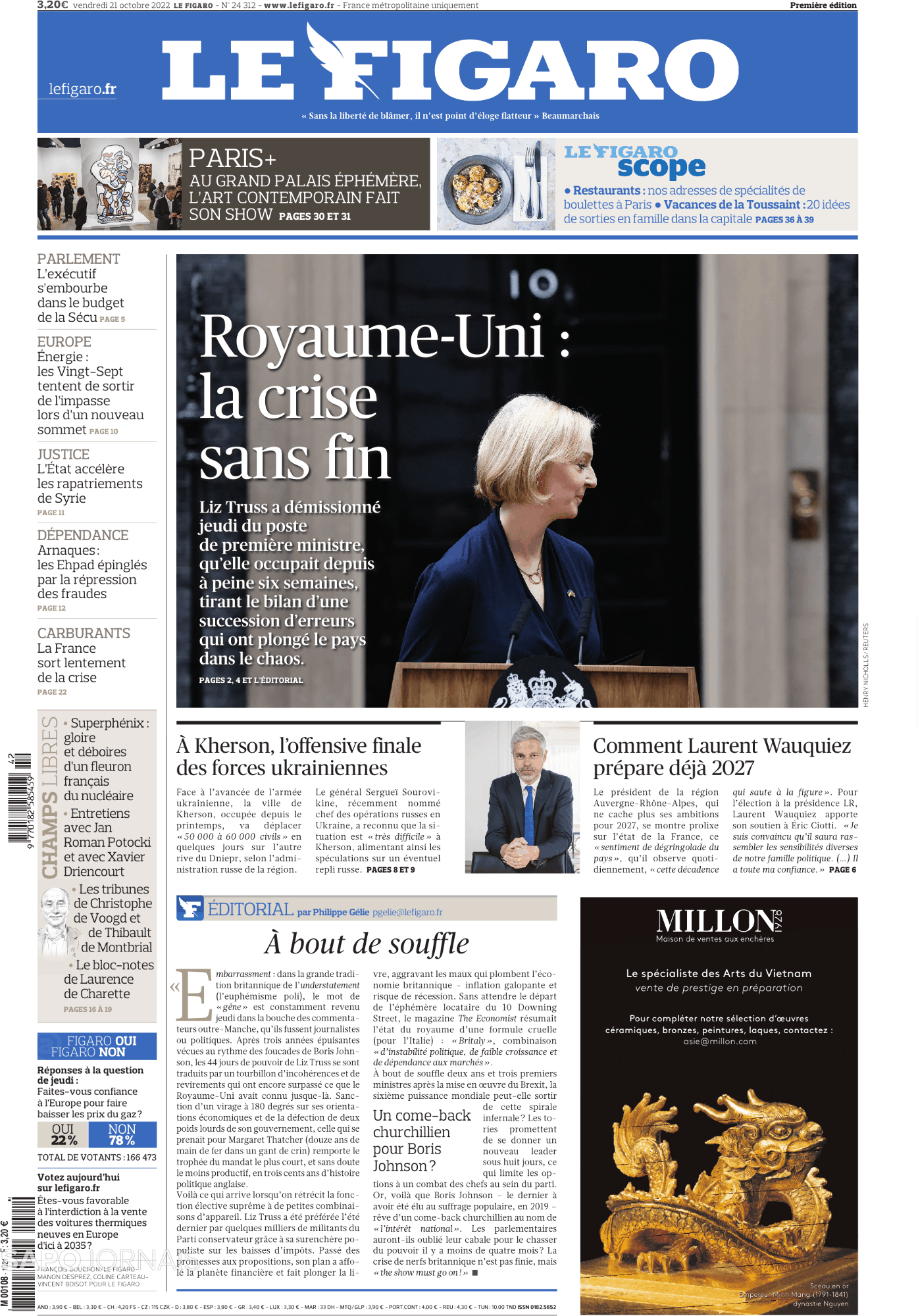 Le Figaro (21 out 2022) - Jornais e Revistas - SAPO.pt - Última hora e ...