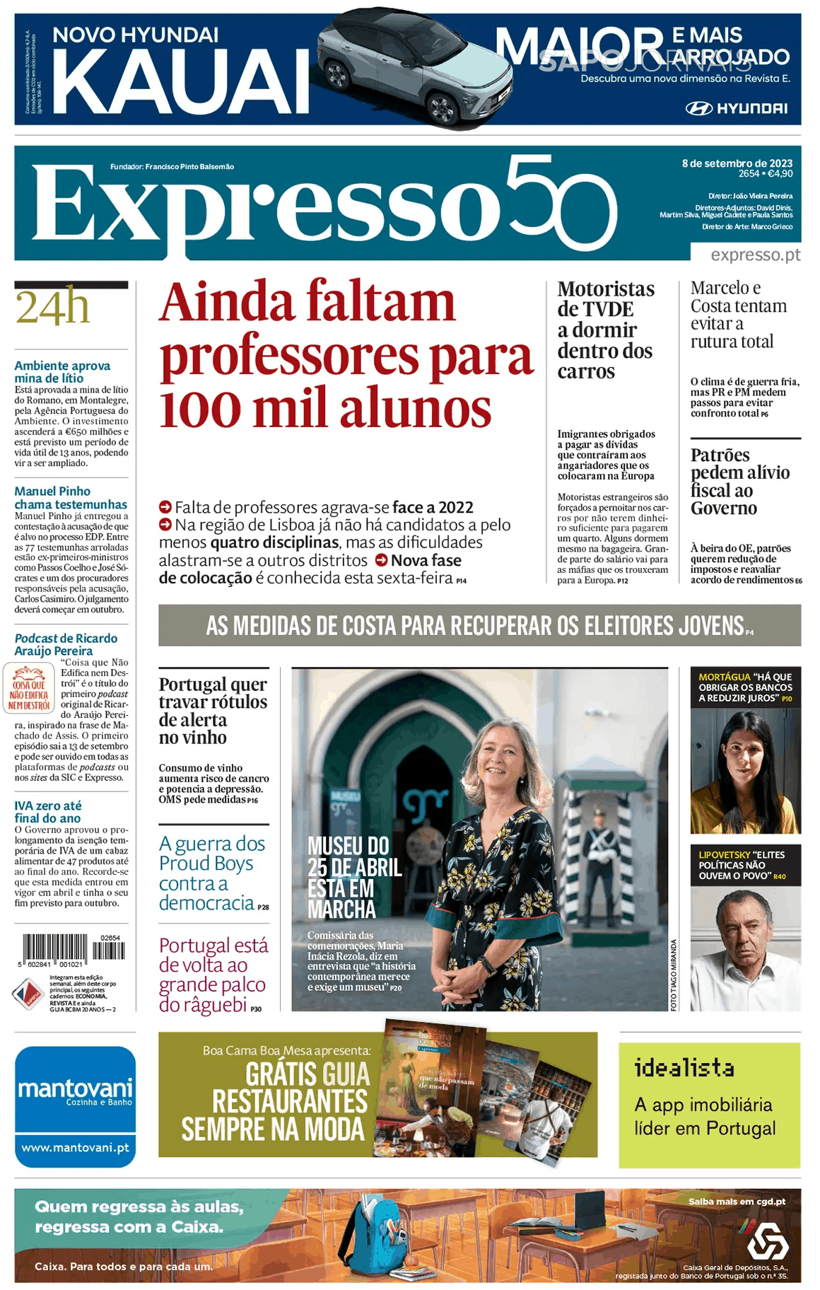 Expresso (8 set 2023) - Jornais e Revistas - SAPO.pt - Última hora e ...
