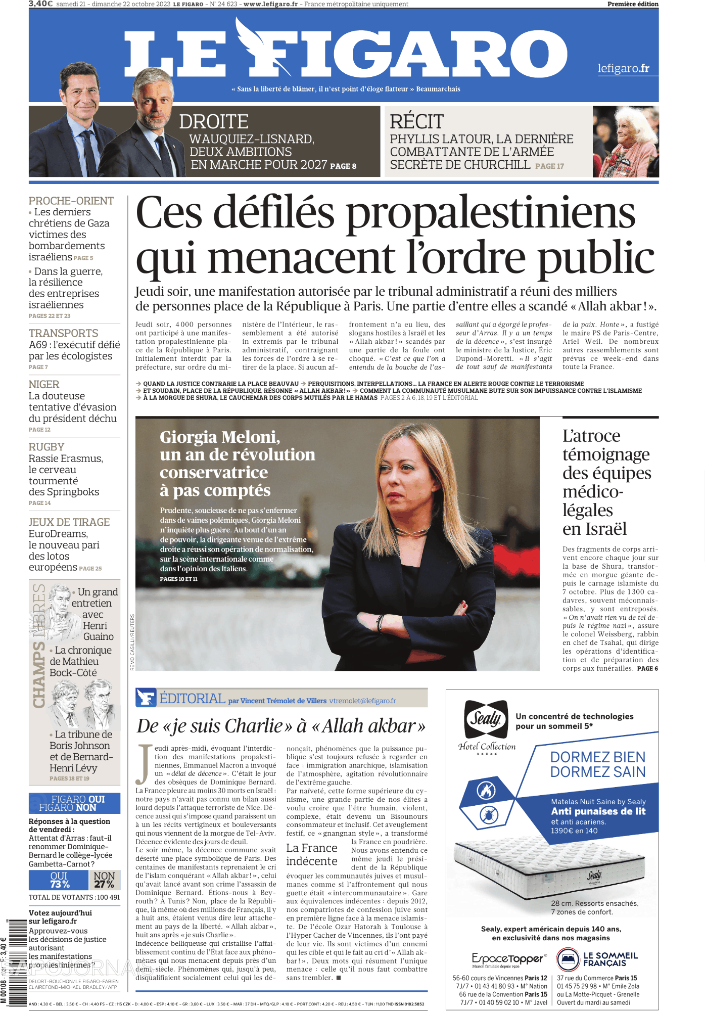 Le Figaro (21 out 2023) - Jornais e Revistas - SAPO.pt - Última hora e ...