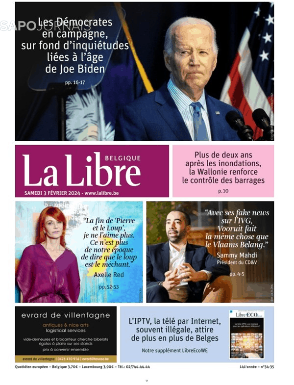 La Libre Belgique (3 fev 2024) - Jornais e Revistas - SAPO.pt - Última ...