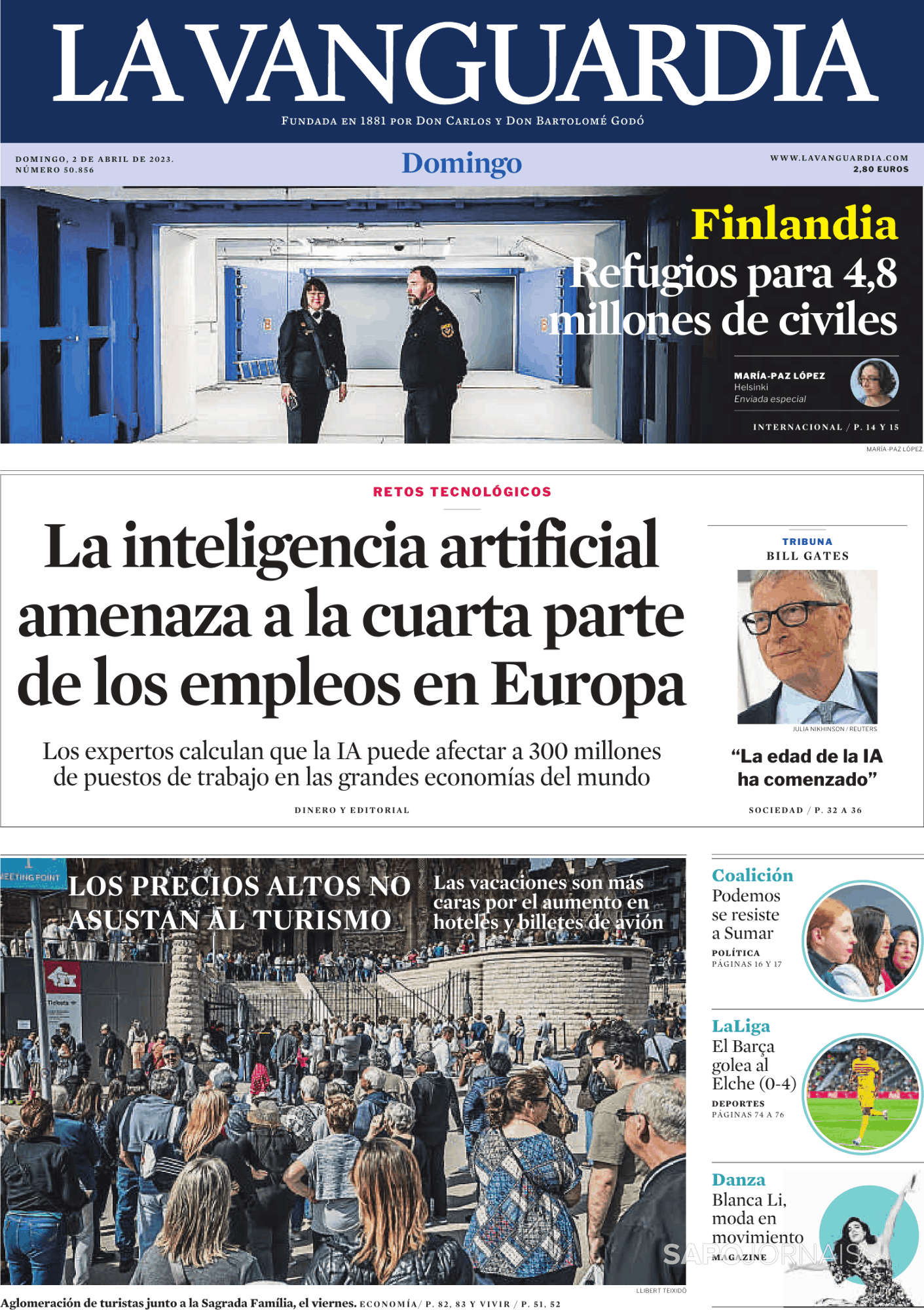 La Vanguardia (2 abr 2023) - Jornais e Revistas - SAPO.pt - Última hora ...