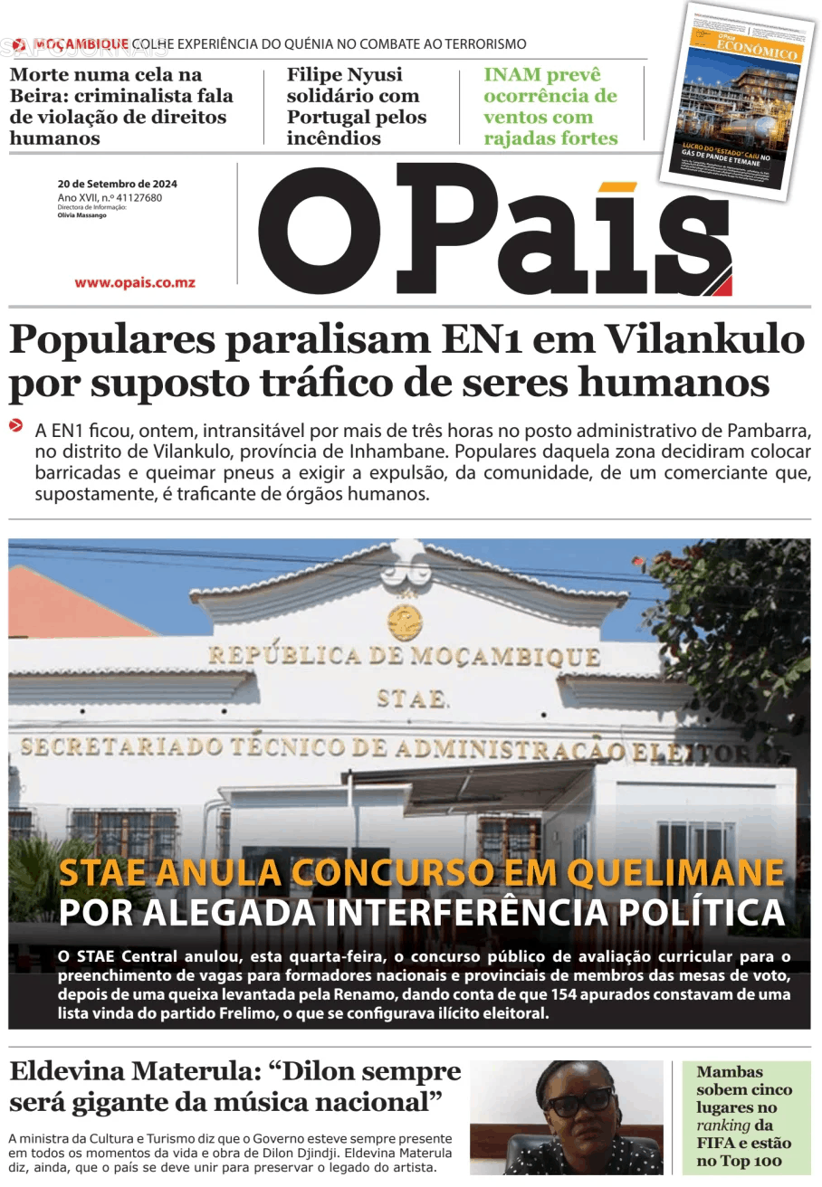 O País (20 set 2024) - Jornais e Revistas - SAPO.pt - Última hora e ...
