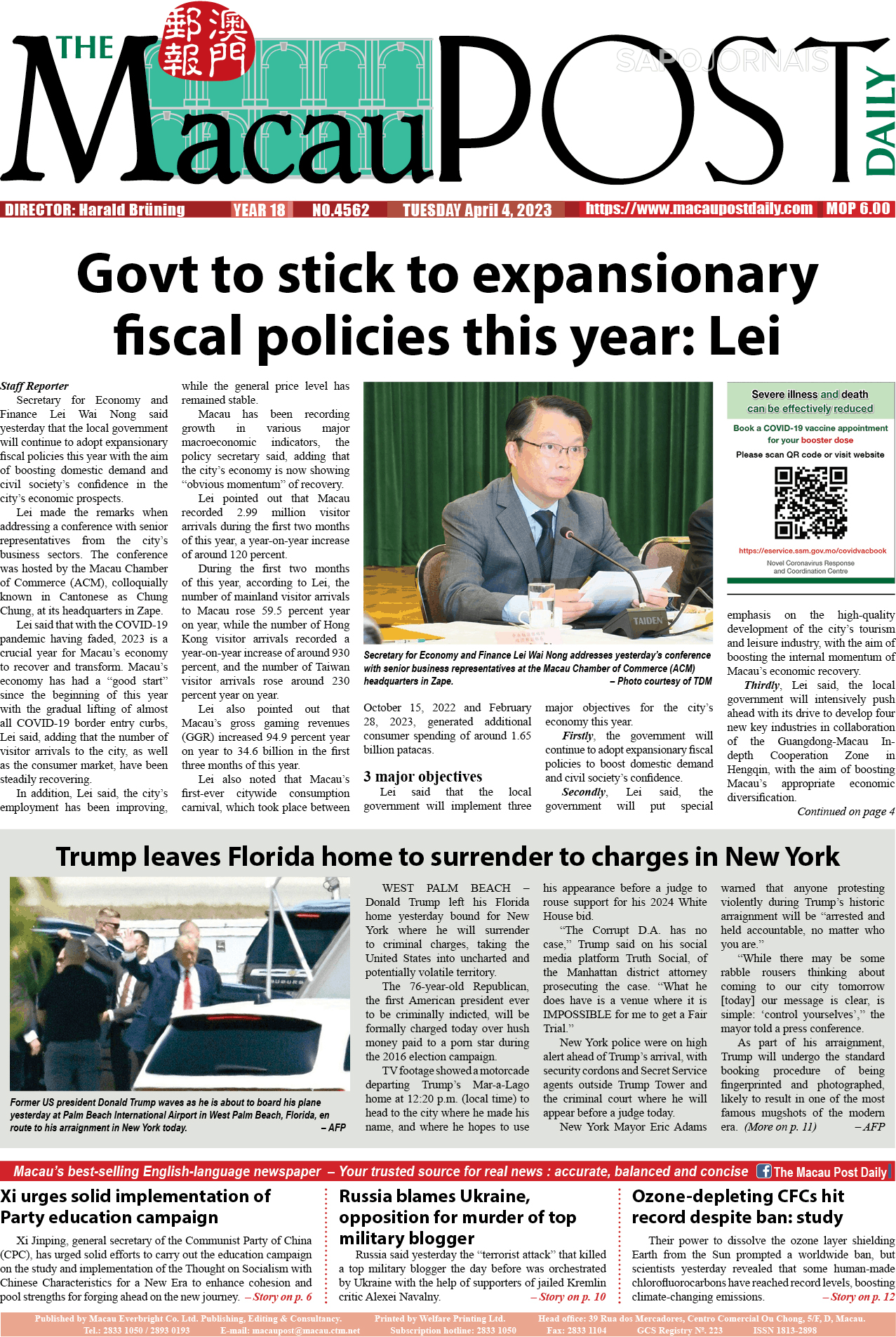 The Macau Post Daily (4 abr 2023) - Jornais e Revistas - SAPO.pt ...