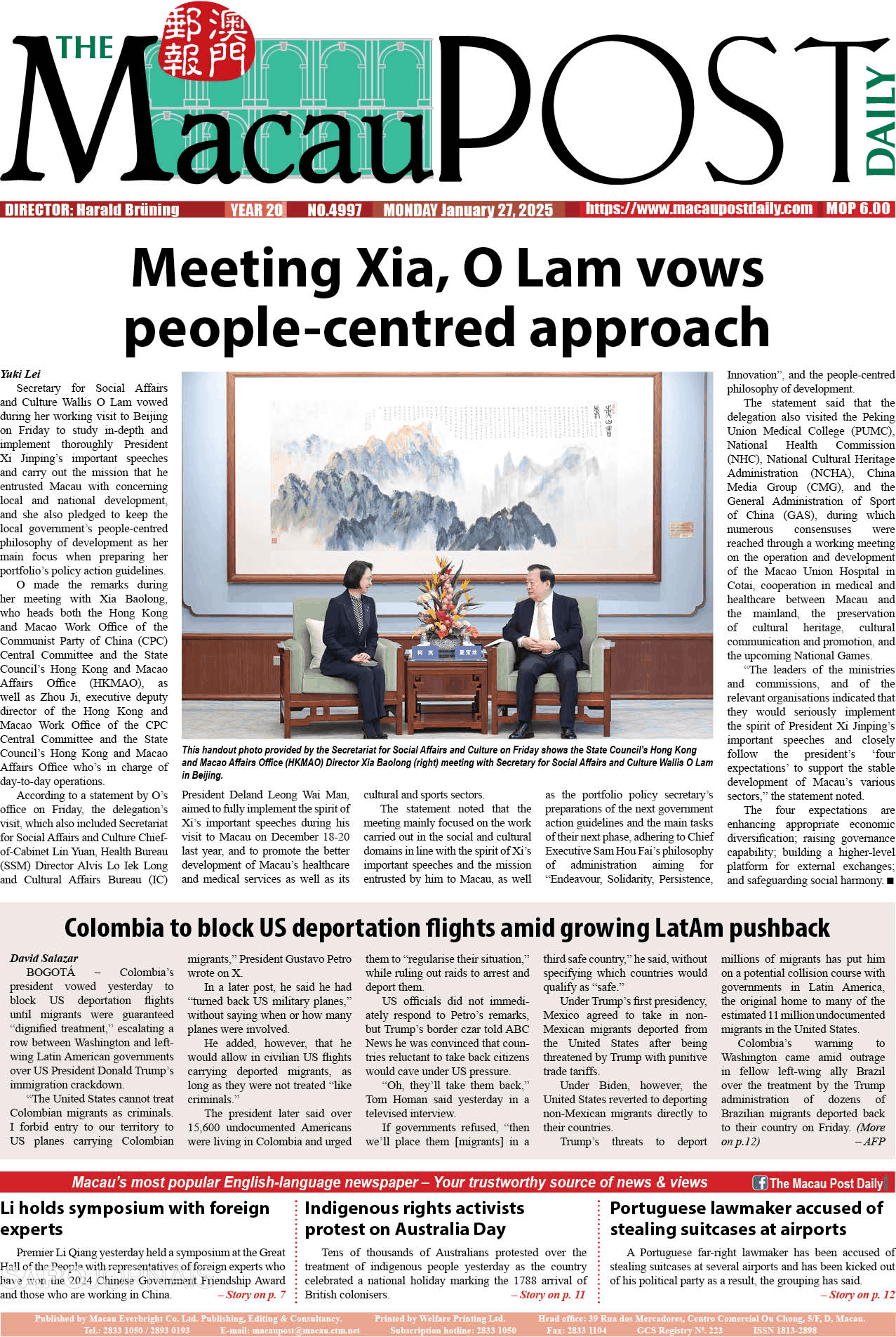 The Macau Post Daily (27 jan 2025) - Jornais e Revistas - SAPO.pt ...
