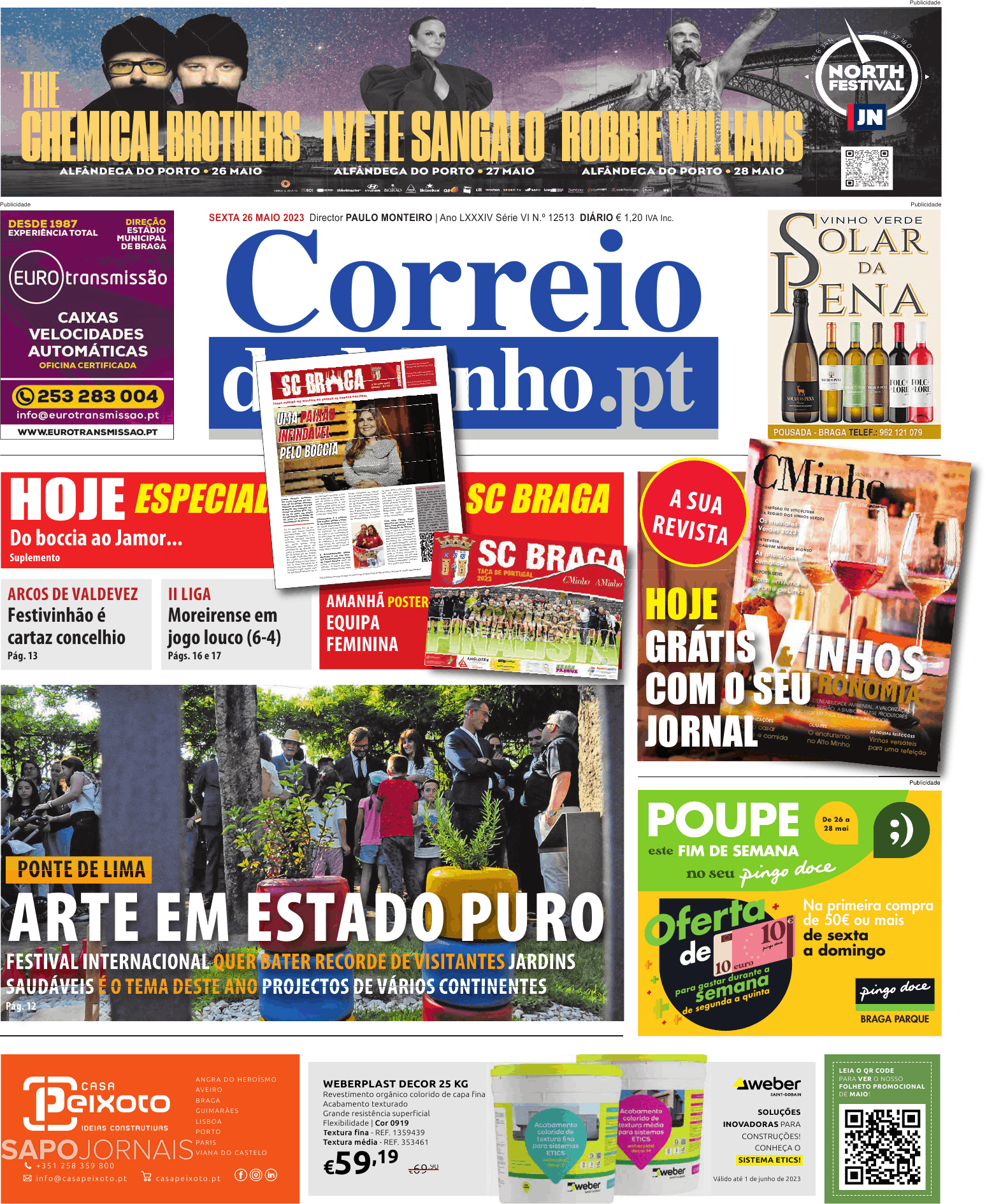 Correio do Minho (26 mai 2023) - Jornais e Revistas - SAPO.pt - Última ...
