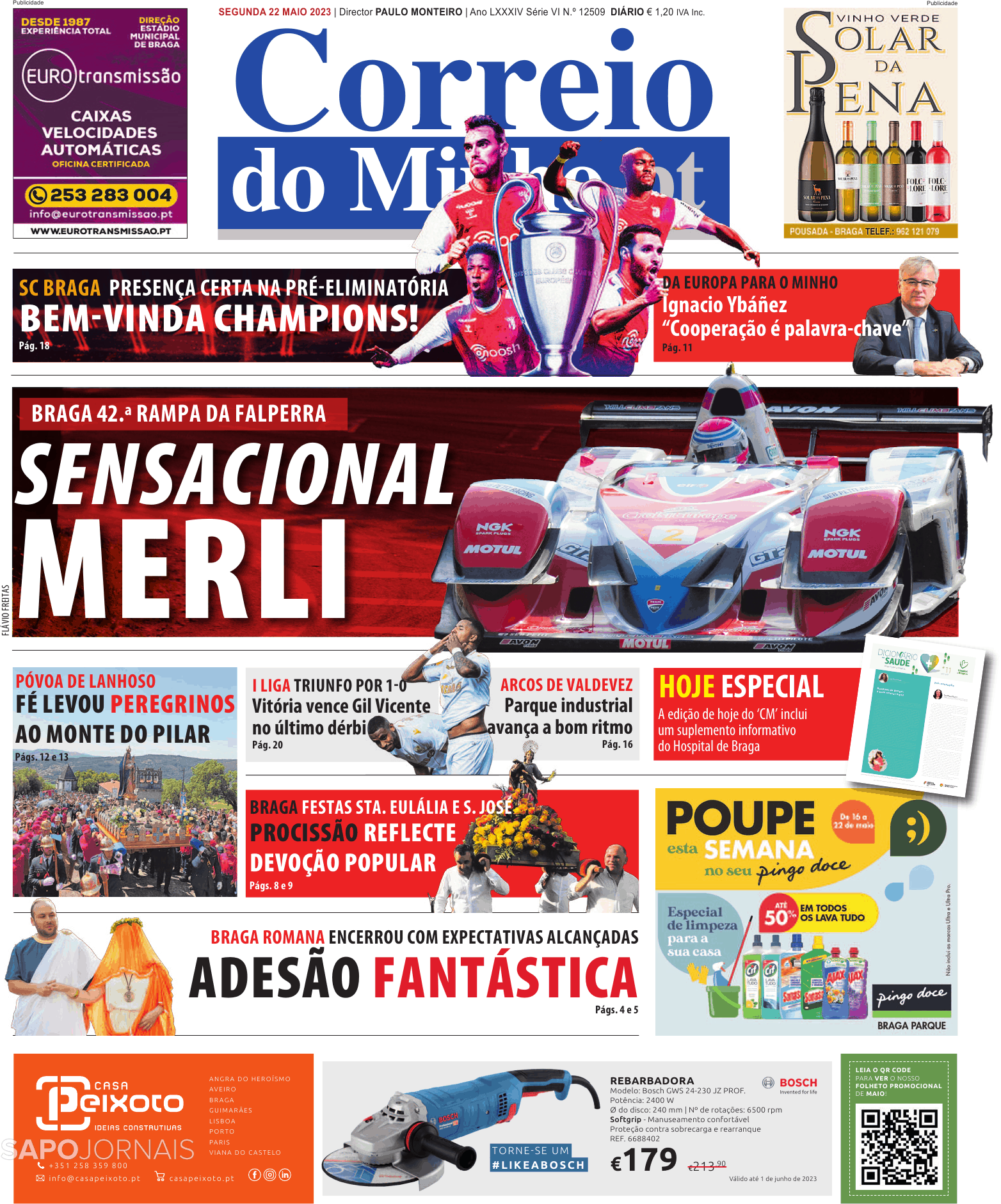 Correio do Minho (22 mai 2023) - Jornais e Revistas - SAPO.pt - Última ...