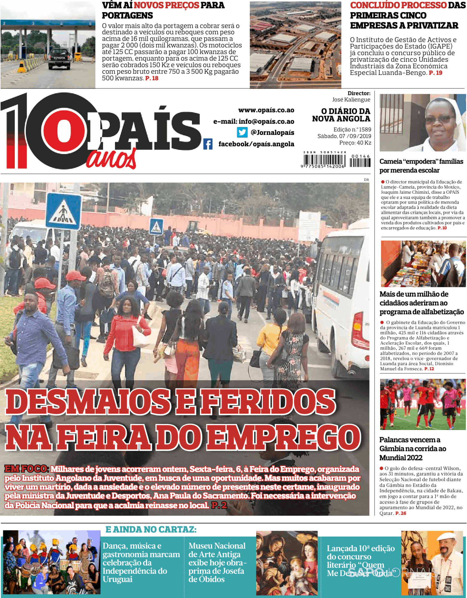 O País (7 set 2019) - Jornais e Revistas - SAPO.pt - Última hora e ...